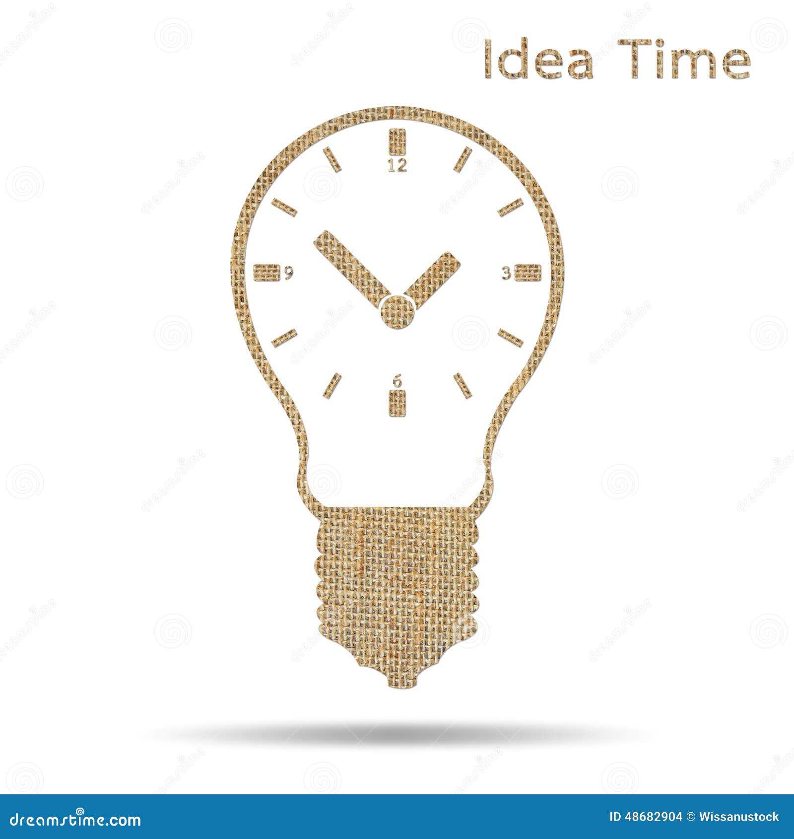 Time in light bulb stock illustration. Illustration of alarm - 48682904