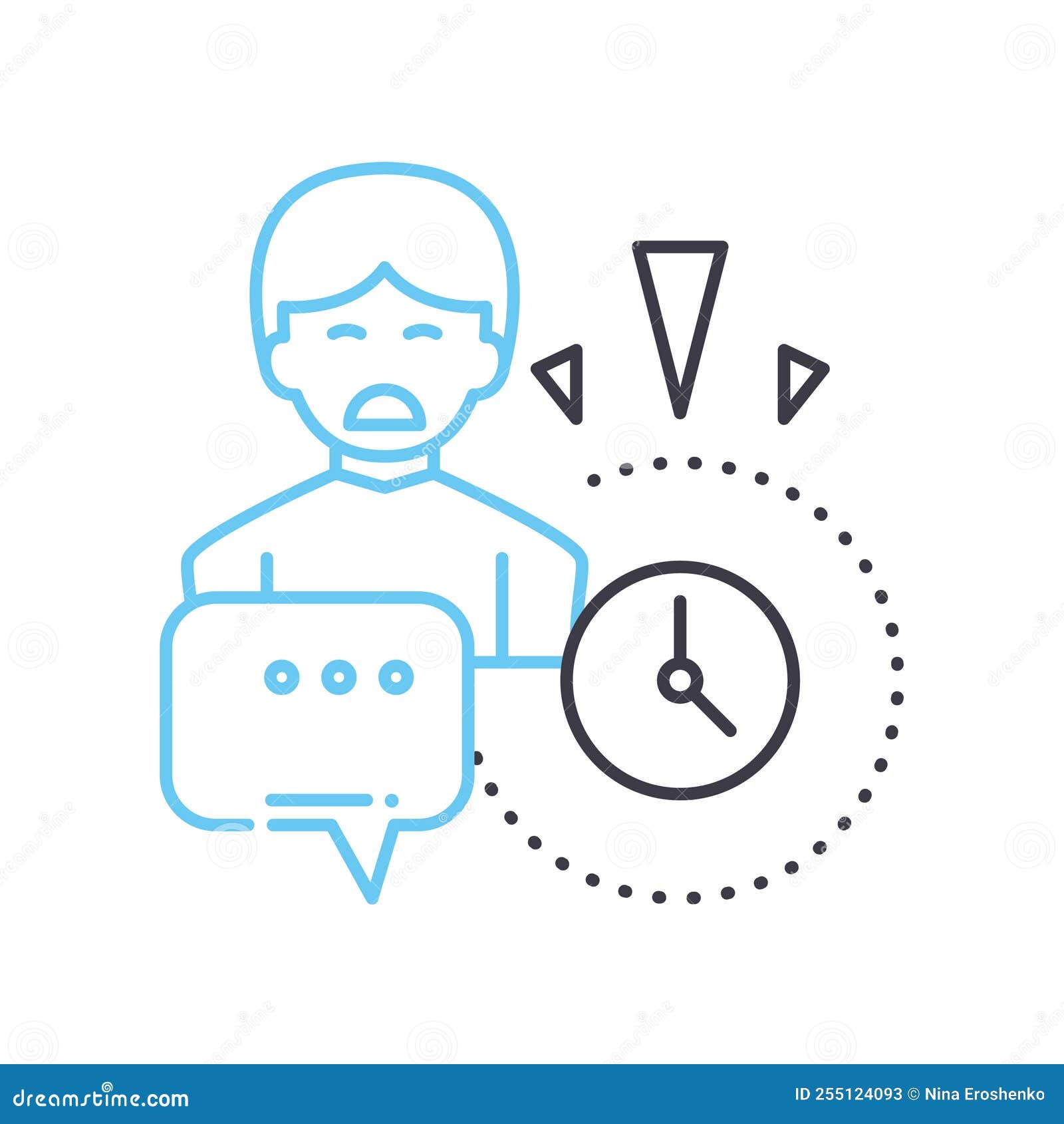 Time Limits Line Icon, Outline Symbol, Vector Illustration, Concept ...