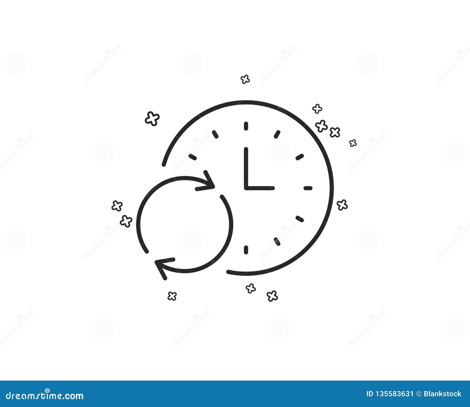 Time Line Icon. Update Clock Sign. Vector Stock Vector - Illustration ...