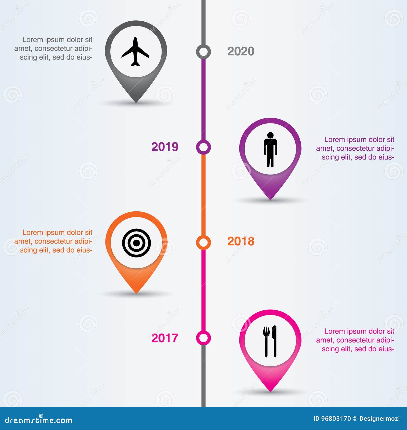 Time Line Info Graphic and Pointers Stock Vector - Illustration of ...