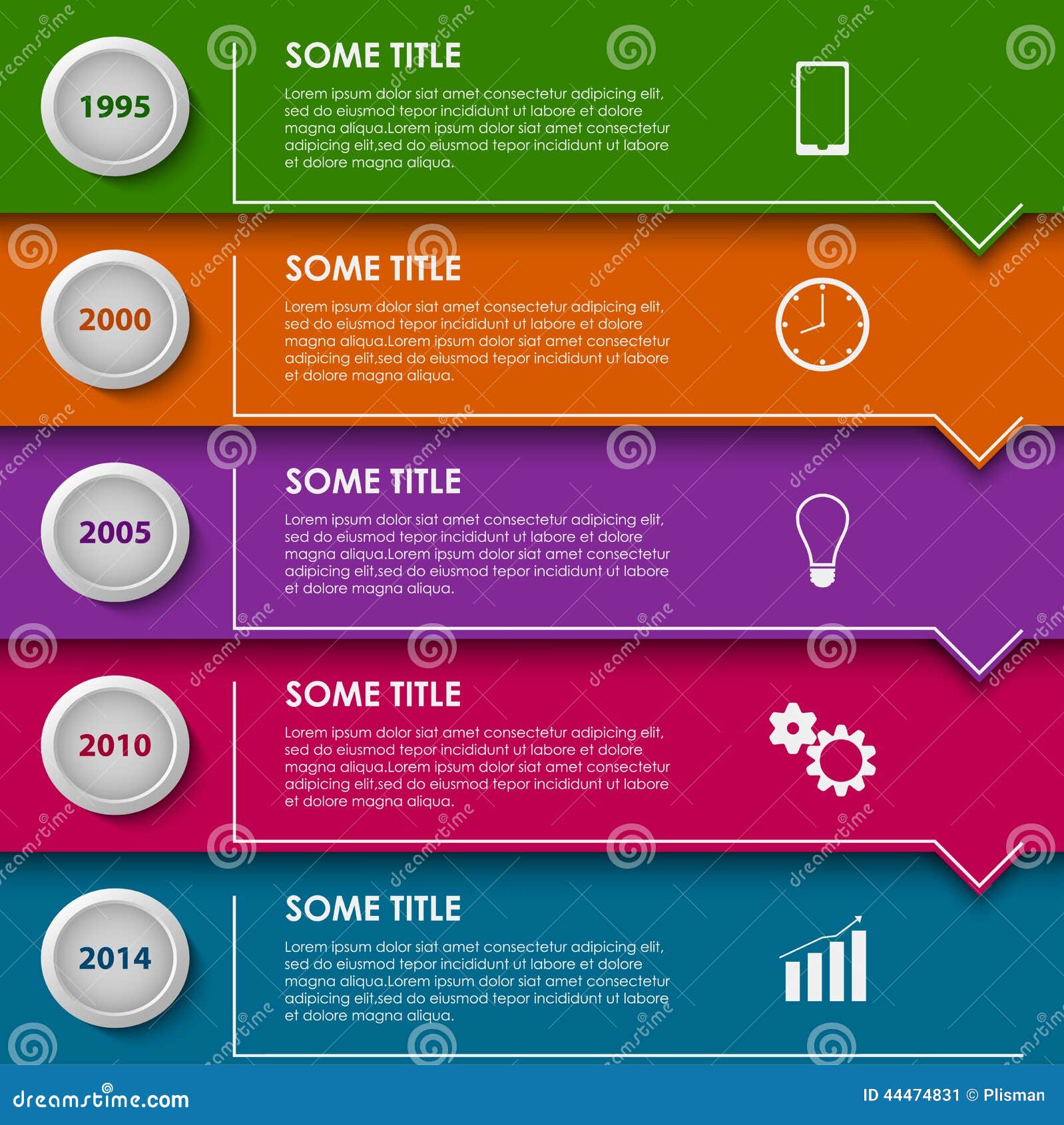 Time Line Info Graphic Striped Template Stock Illustration ...
