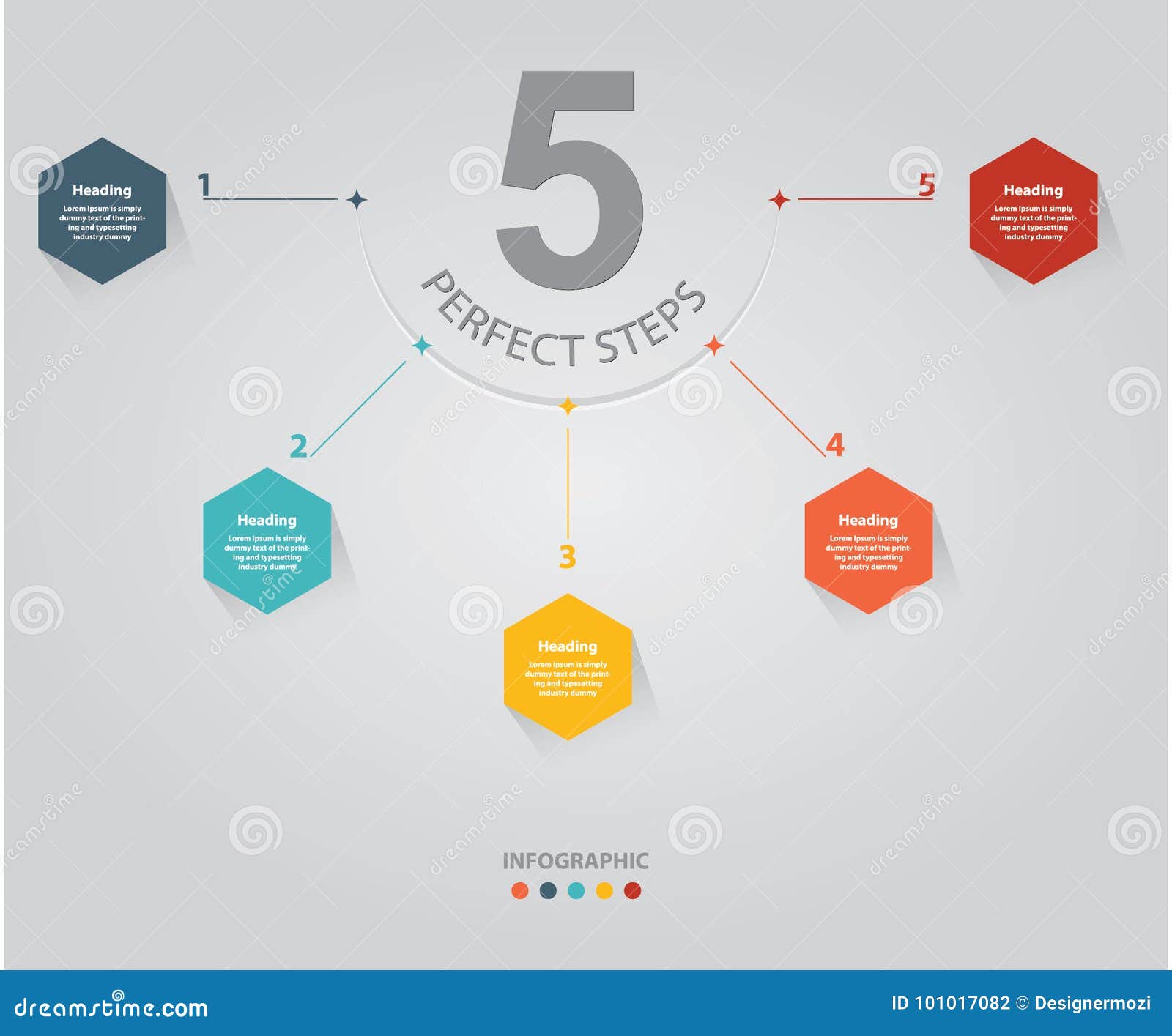 Time Line Info Graphic Template with Numbers Stock Vector ...