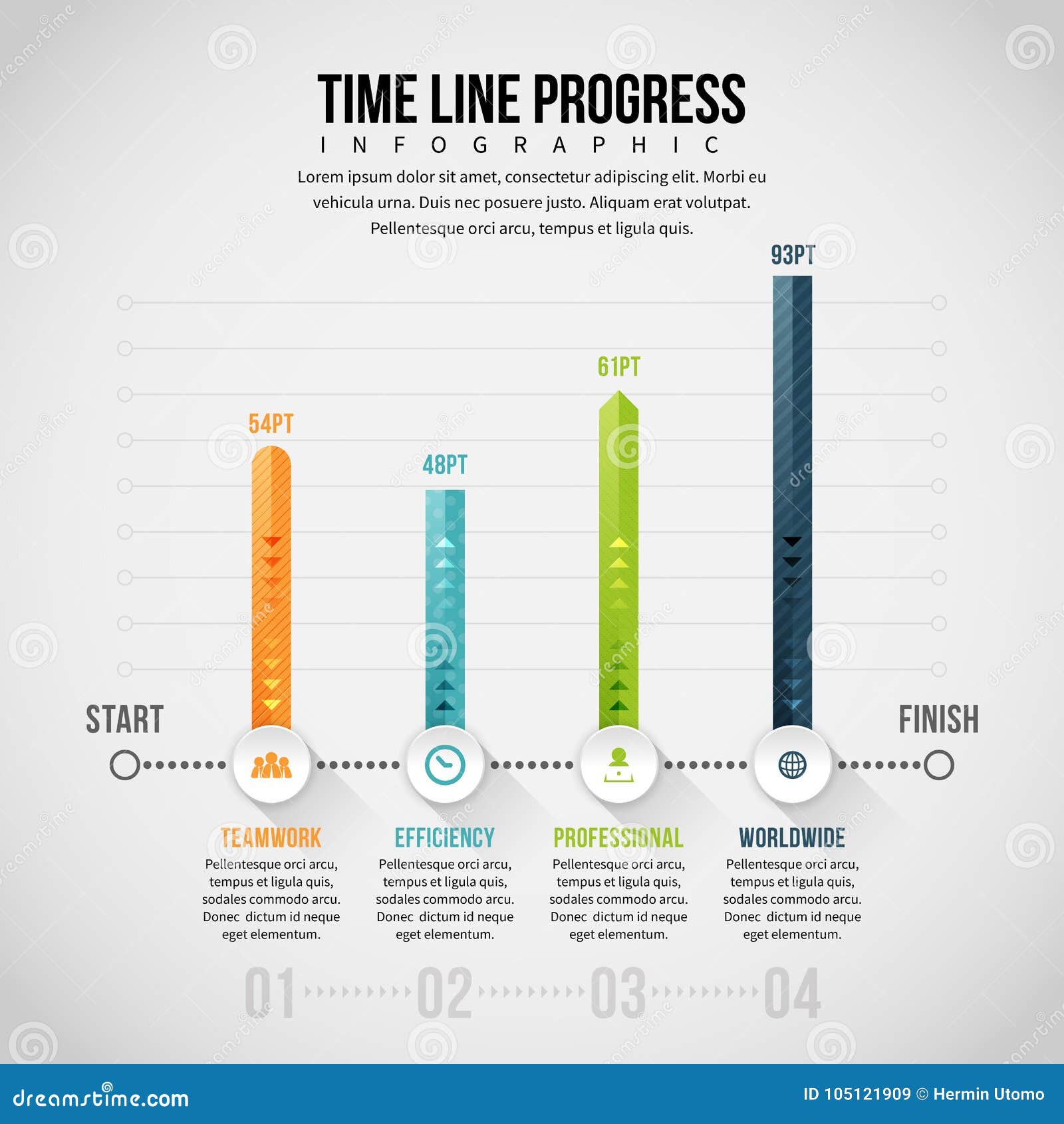 Time Line Progress Infographic Stock Vector - Illustration of backdrop ...