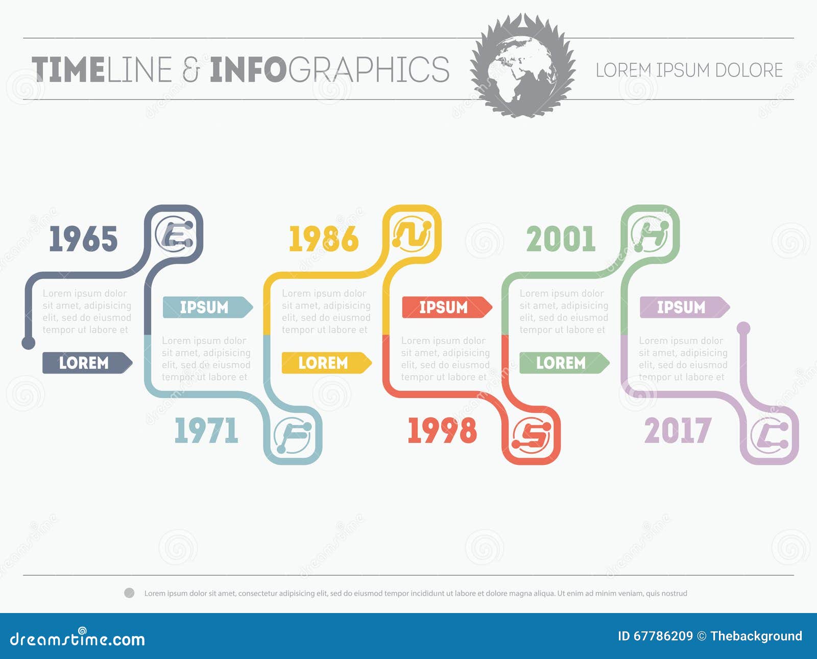 Time Line of Tendencies and Trends. Vector Infographic Timeline Stock ...