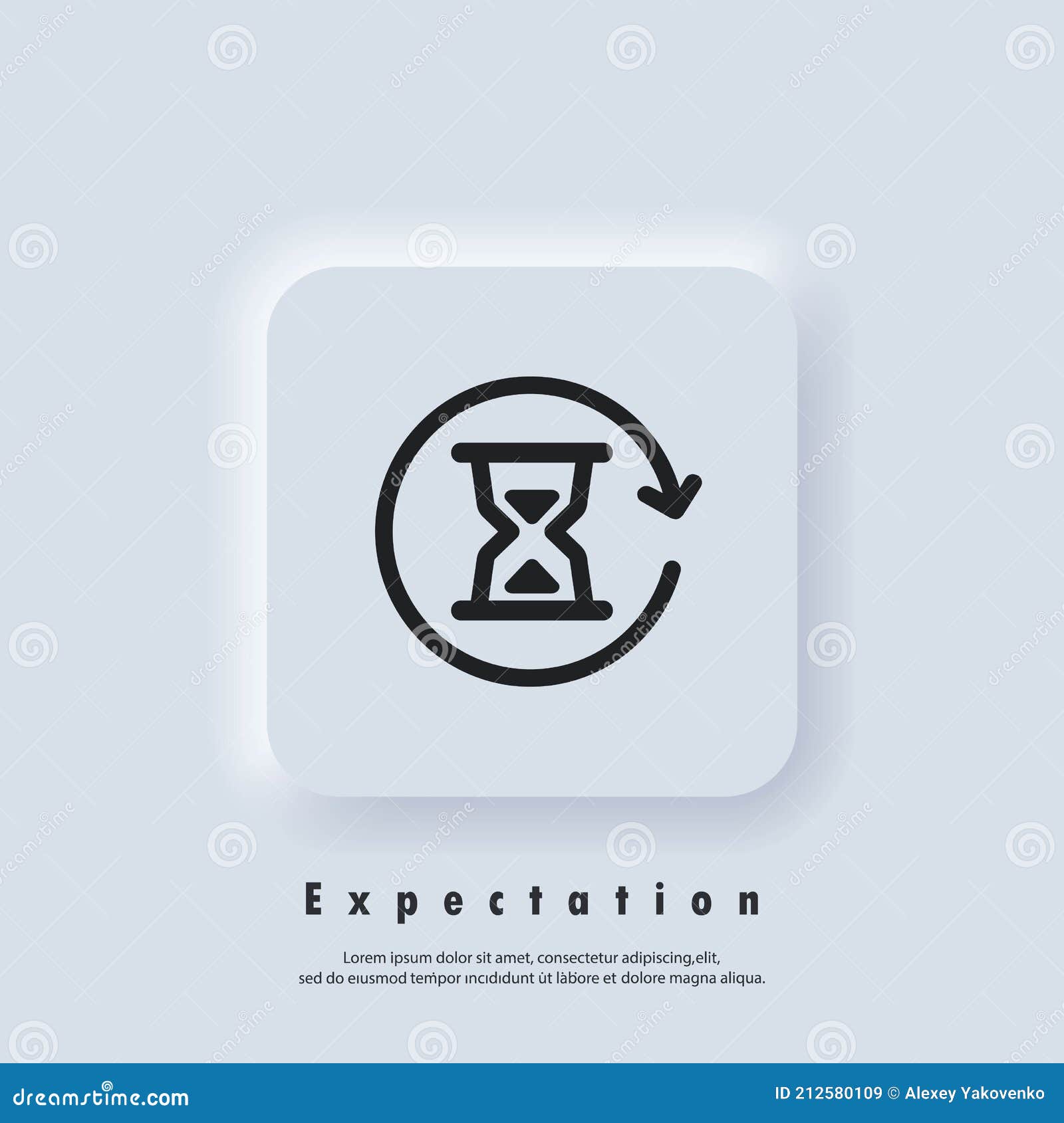 Time Logo. Hourglass Icon. Timer Expectations. Wait. Icon Hours. Vector ...