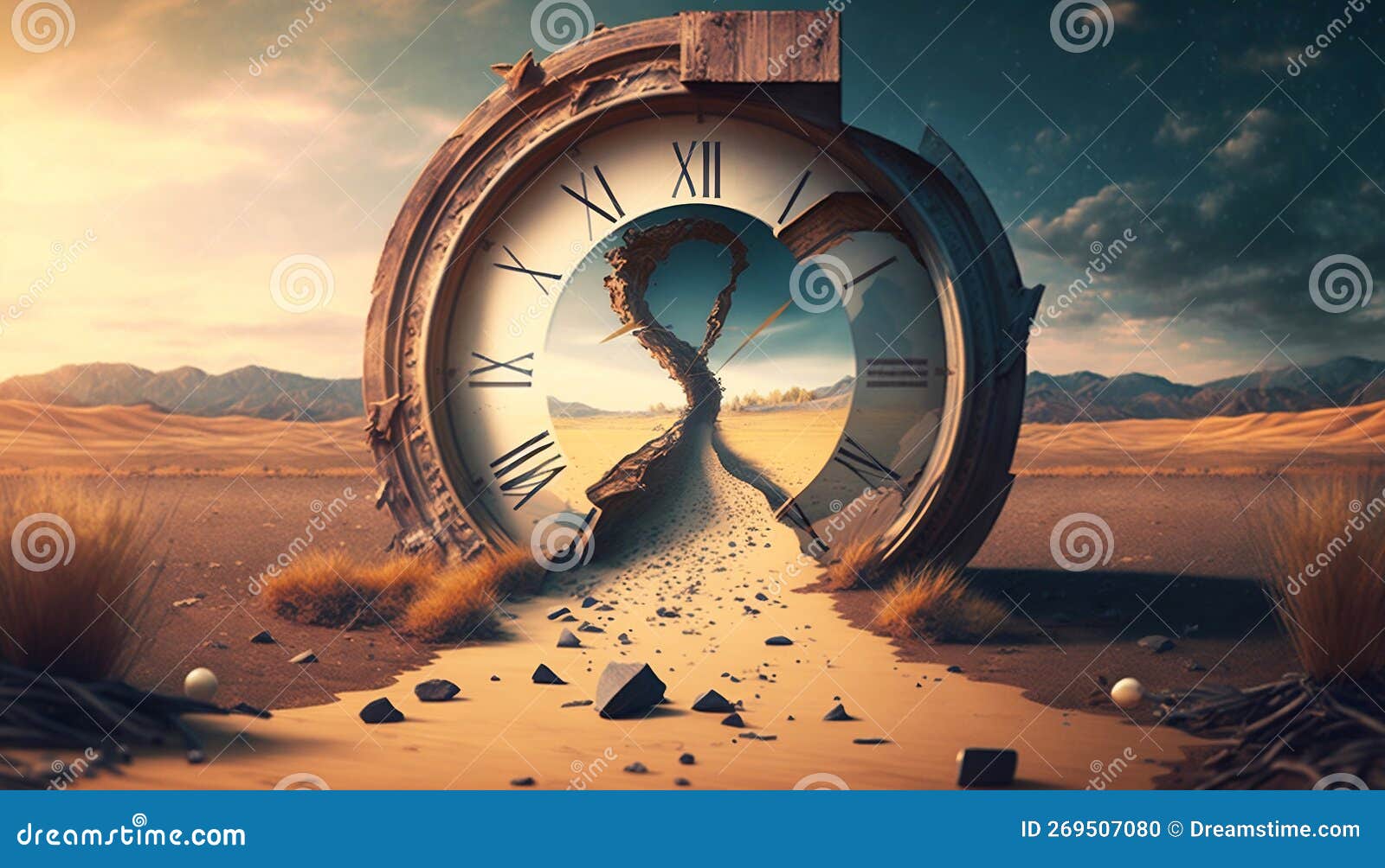 Time loop, concept stock illustration. Illustration of blue - 269507080