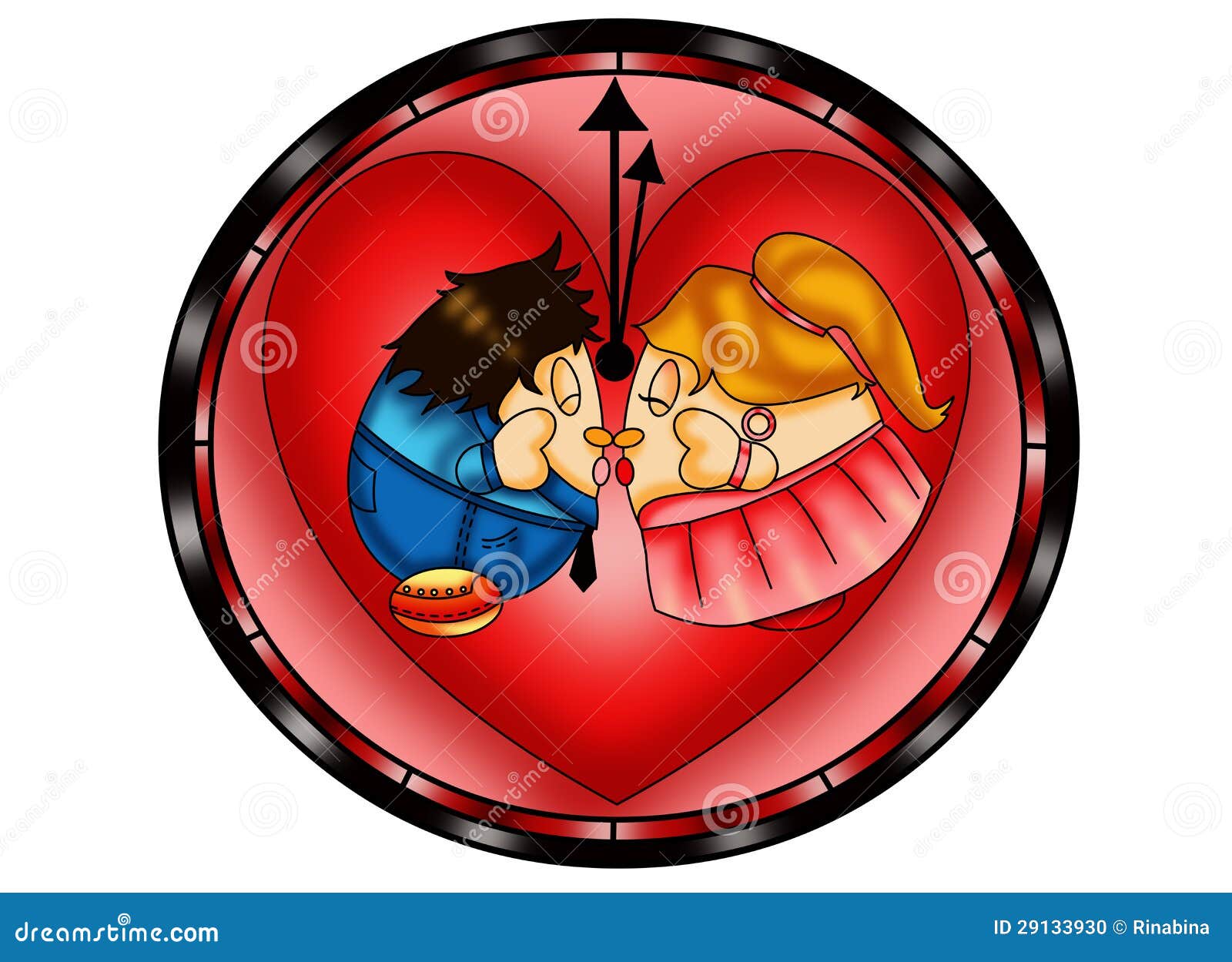 Time of love stock illustration. Illustration of kiss - 29133930