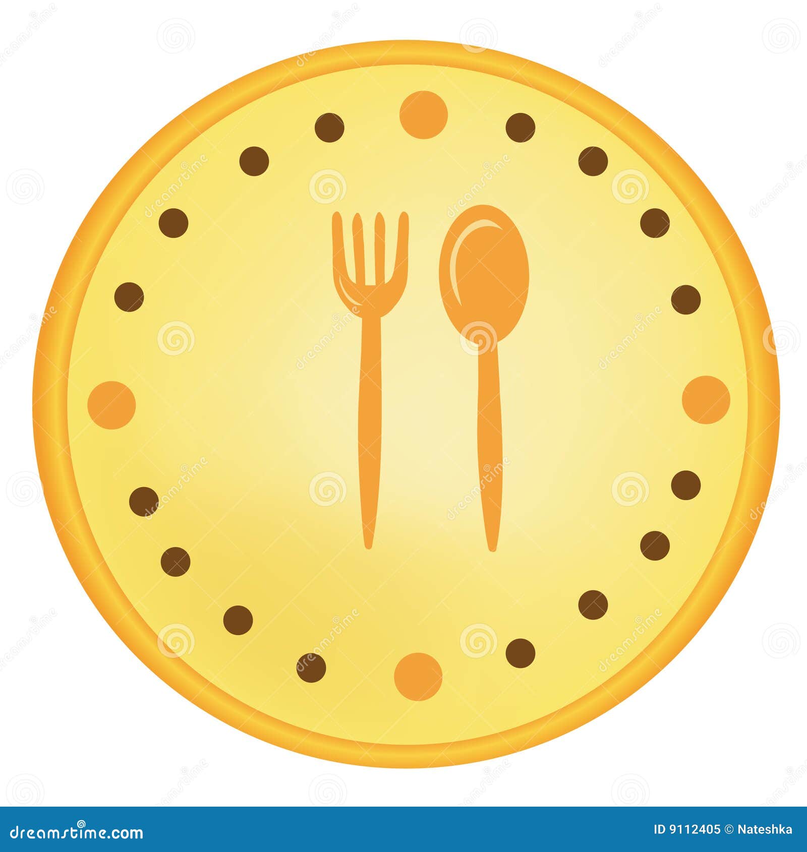 Time for lunch stock vector. Illustration of minute, timer - 9112405
