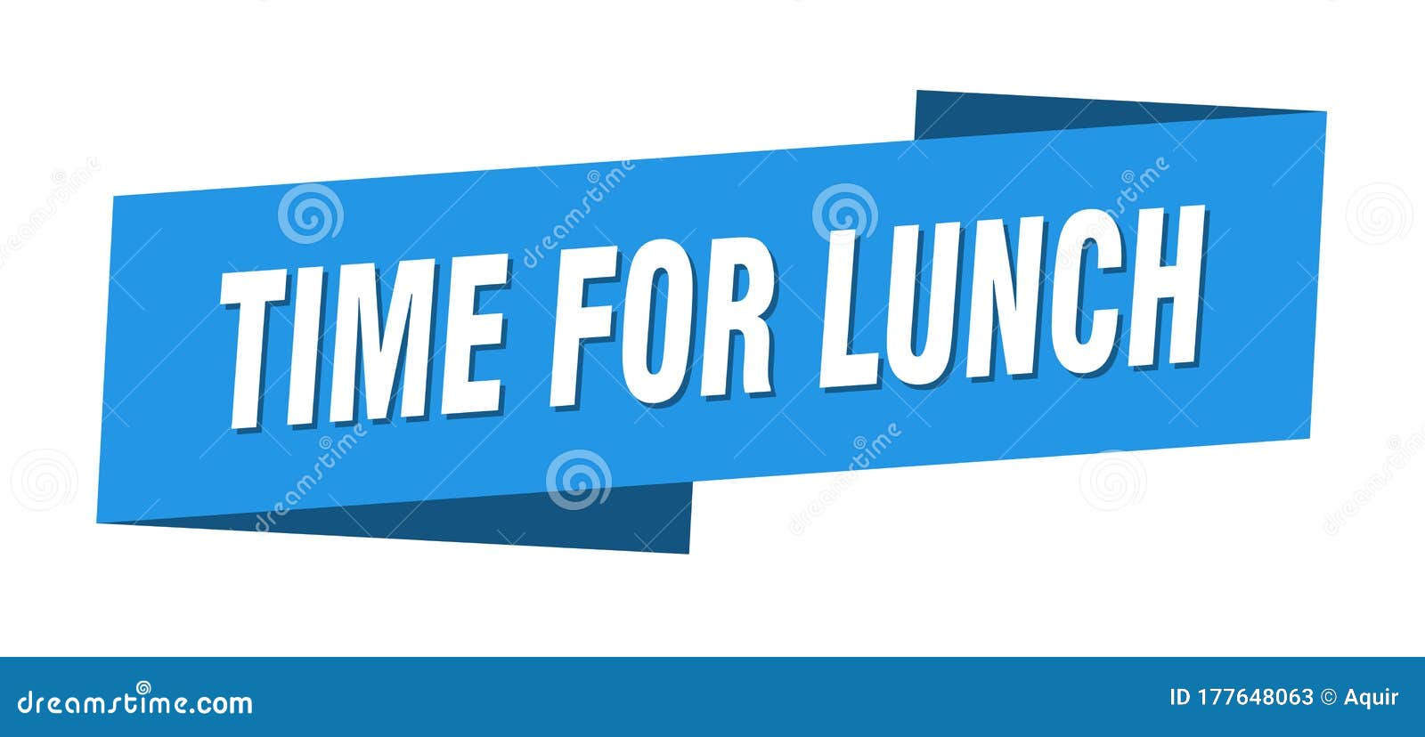 Time for Lunch Banner Template. Time for Lunch Ribbon Label Stock ...