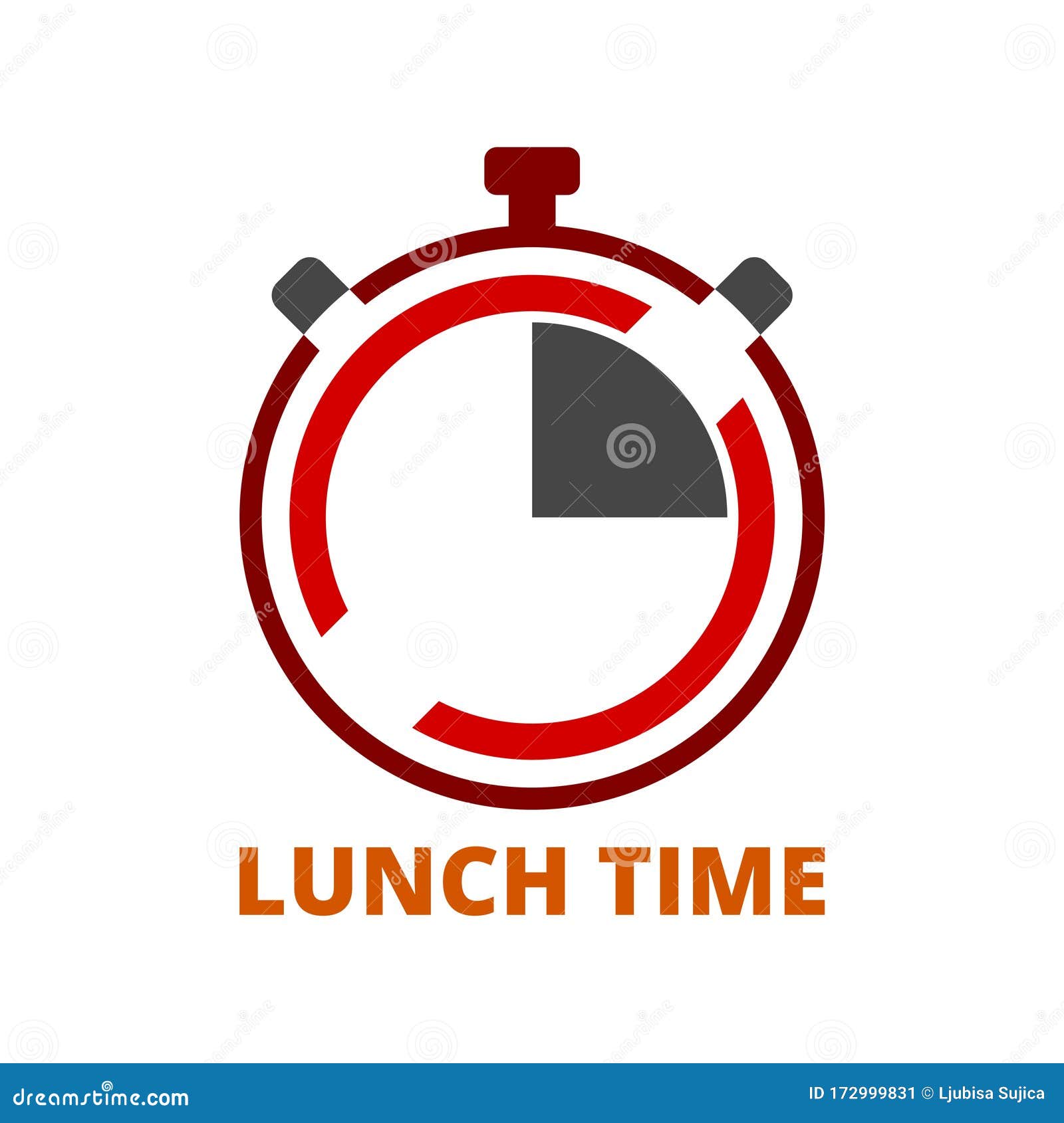 Time for Lunch, Flat Lunch Time Icon Stock Vector - Illustration of ...