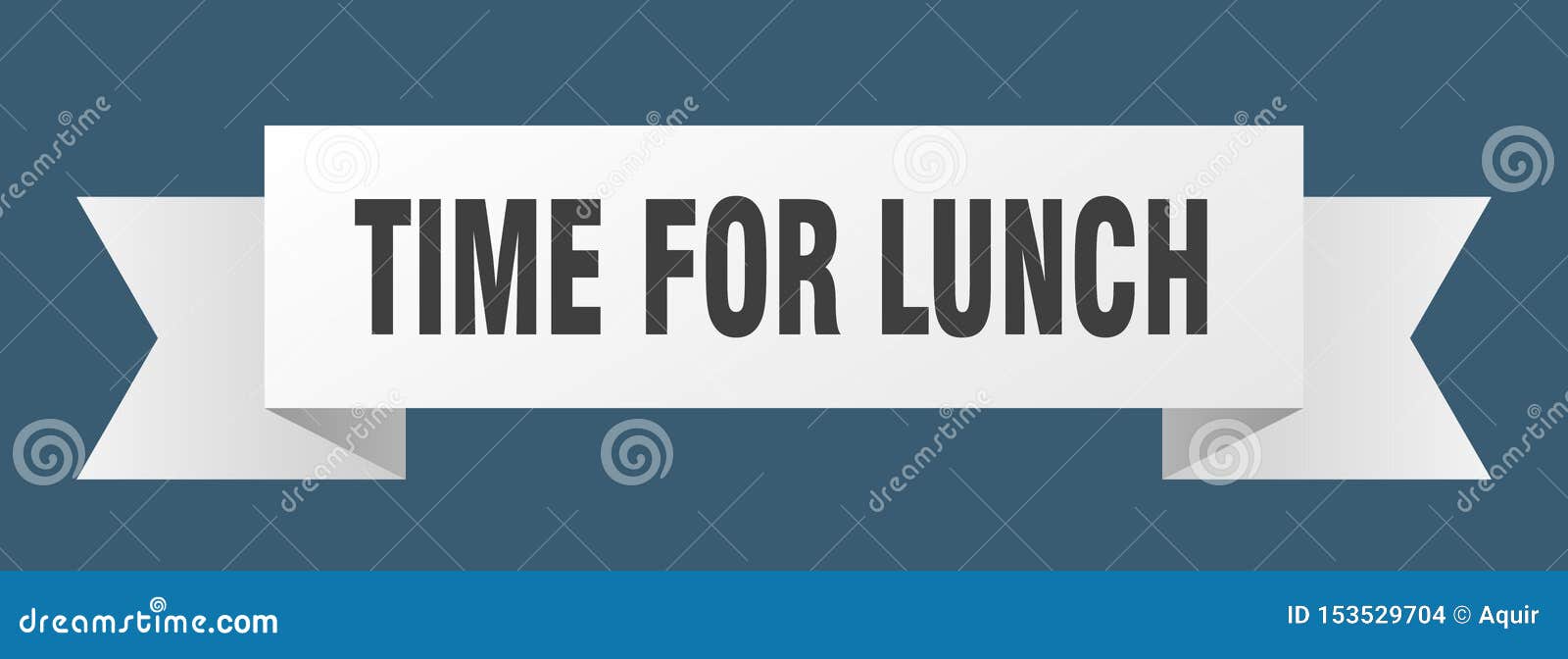 Time for lunch ribbon. stock vector. Illustration of design - 153529704