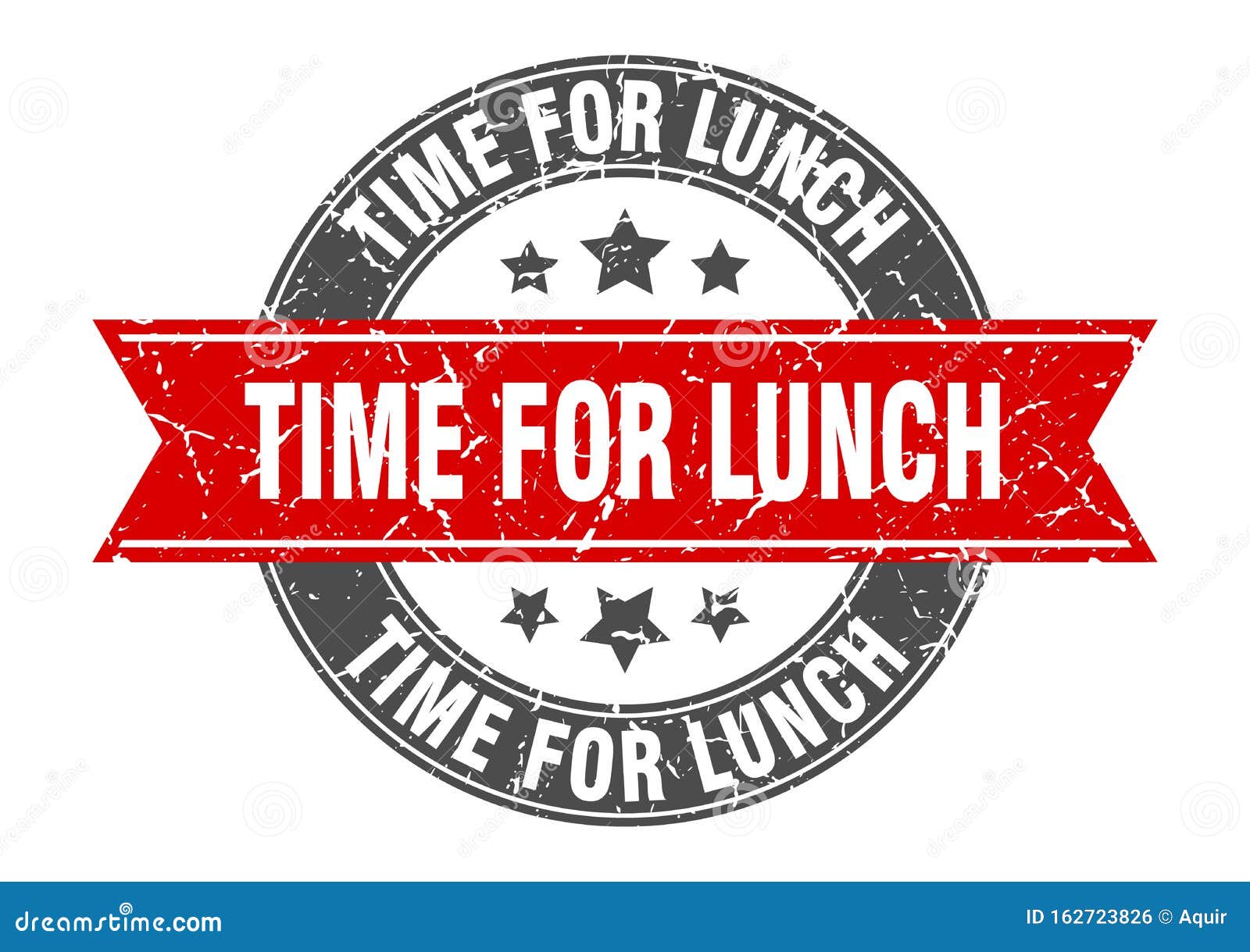 Time for lunch stamp stock vector. Illustration of grunge - 162723826