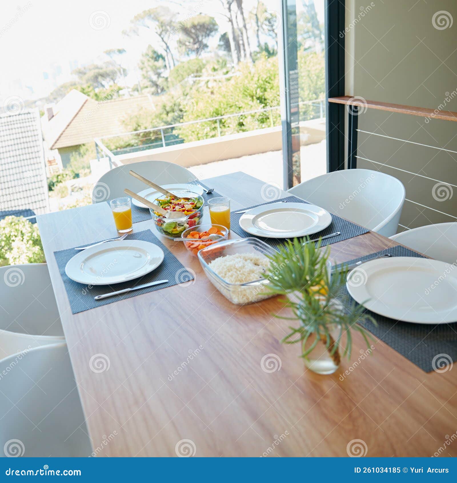 Time for Lunch. Still Life Shot of a Dining Table Set for a Meal. Stock ...