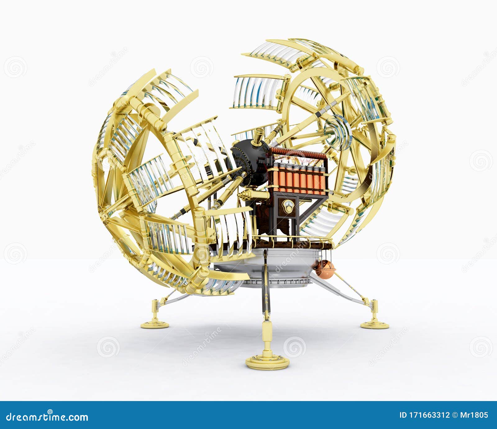 Time machine stock illustration. Illustration of science - 171663312