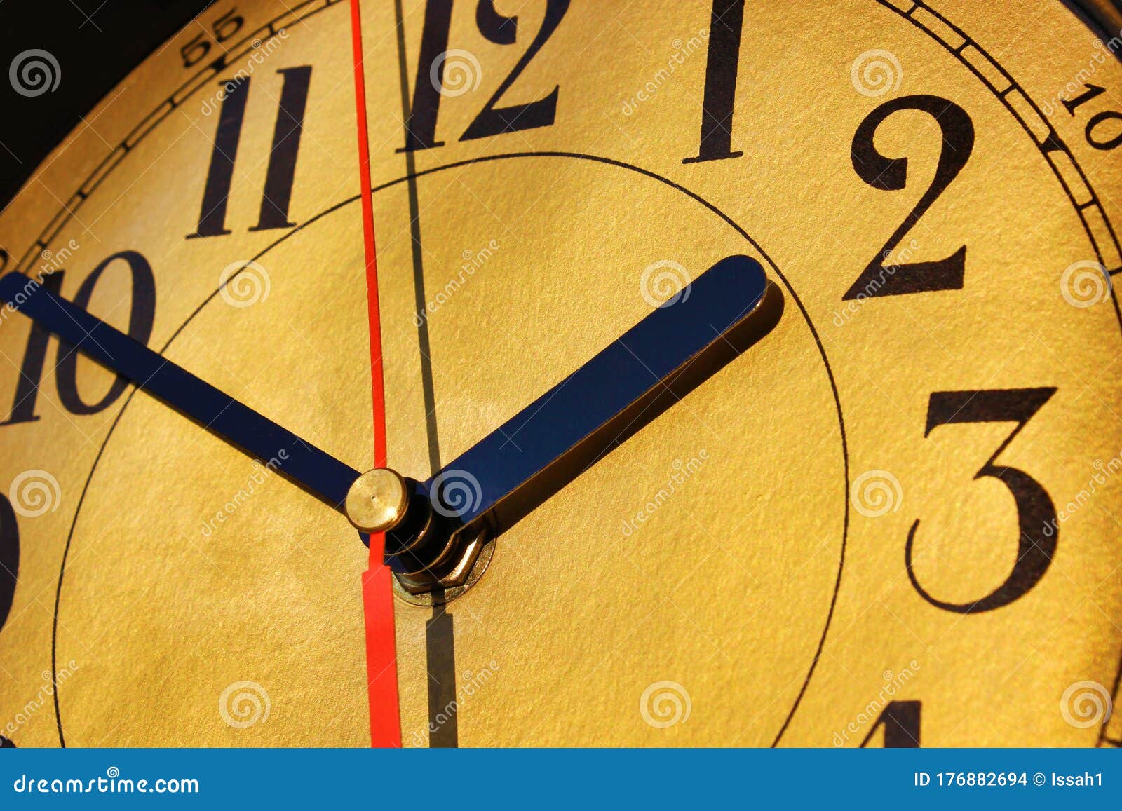 Time Machine Concept. Yellow Dial Old Wall Clock with a Perspective on ...