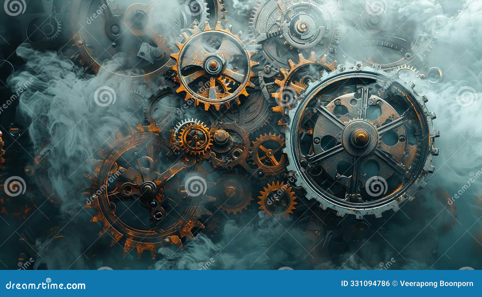 Time Machine Gears And Levers, Concept Art, Ample Text Space, Clean ...