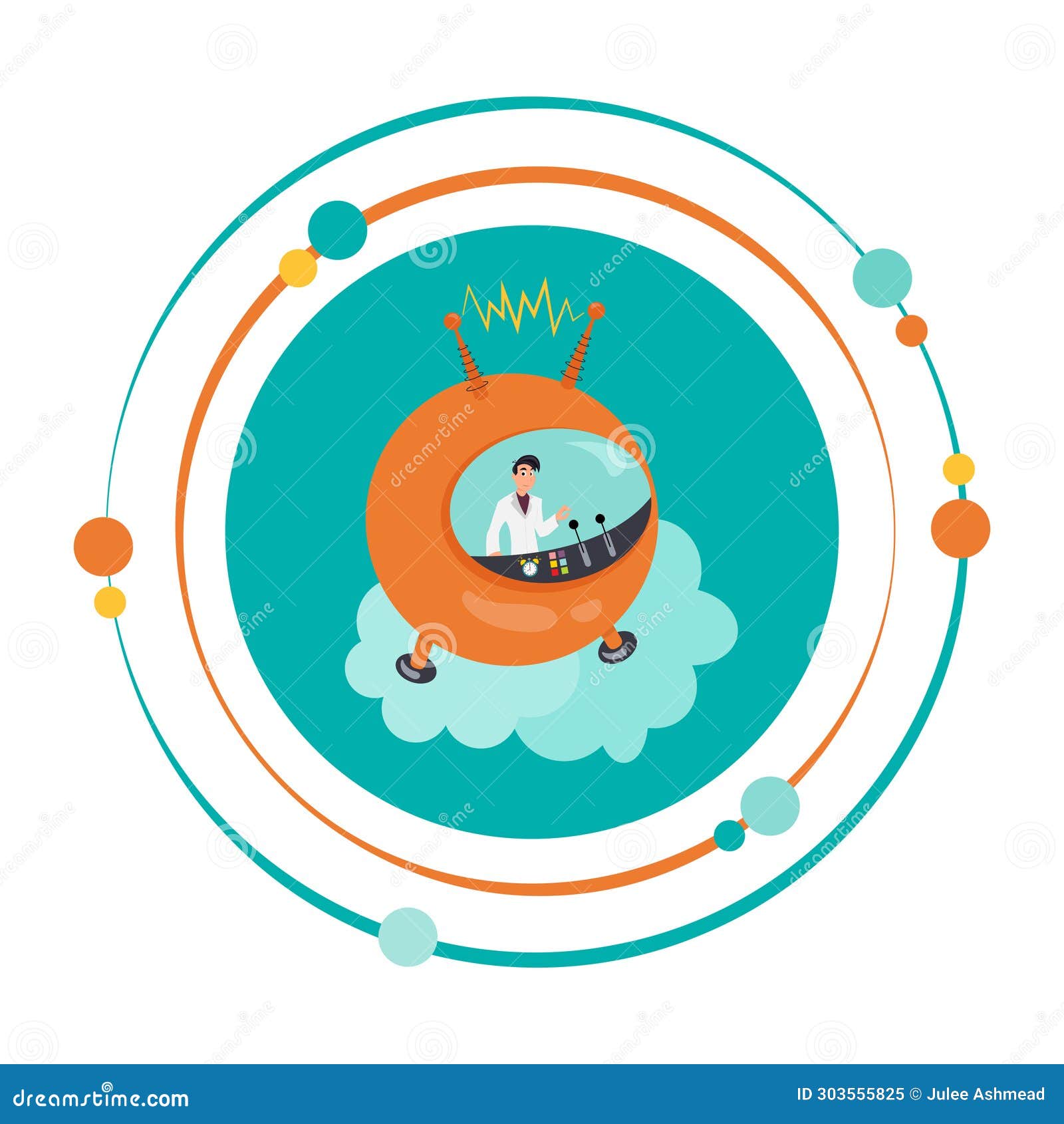 Time Machine Cartoon Vector Illustration Graphic Icon Stock Vector ...