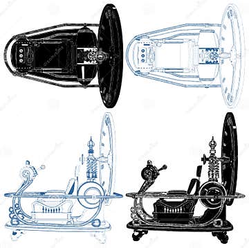Time Machine Isolated on White Background Vector Stock Vector ...