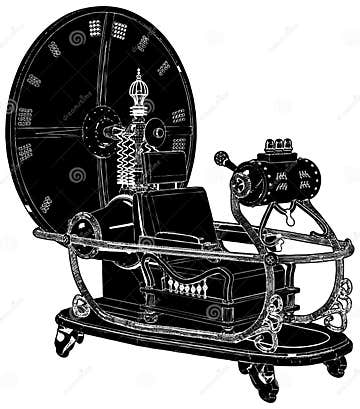 Time Machine Isolated on White Background Vector Stock Vector ...