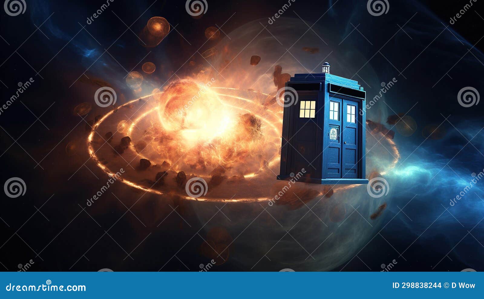 Time Machine in Outer Space. Time Travel Concept. Stock Photo - Image ...
