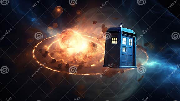 Time Machine in Outer Space. Time Travel Concept. Stock Photo - Image ...