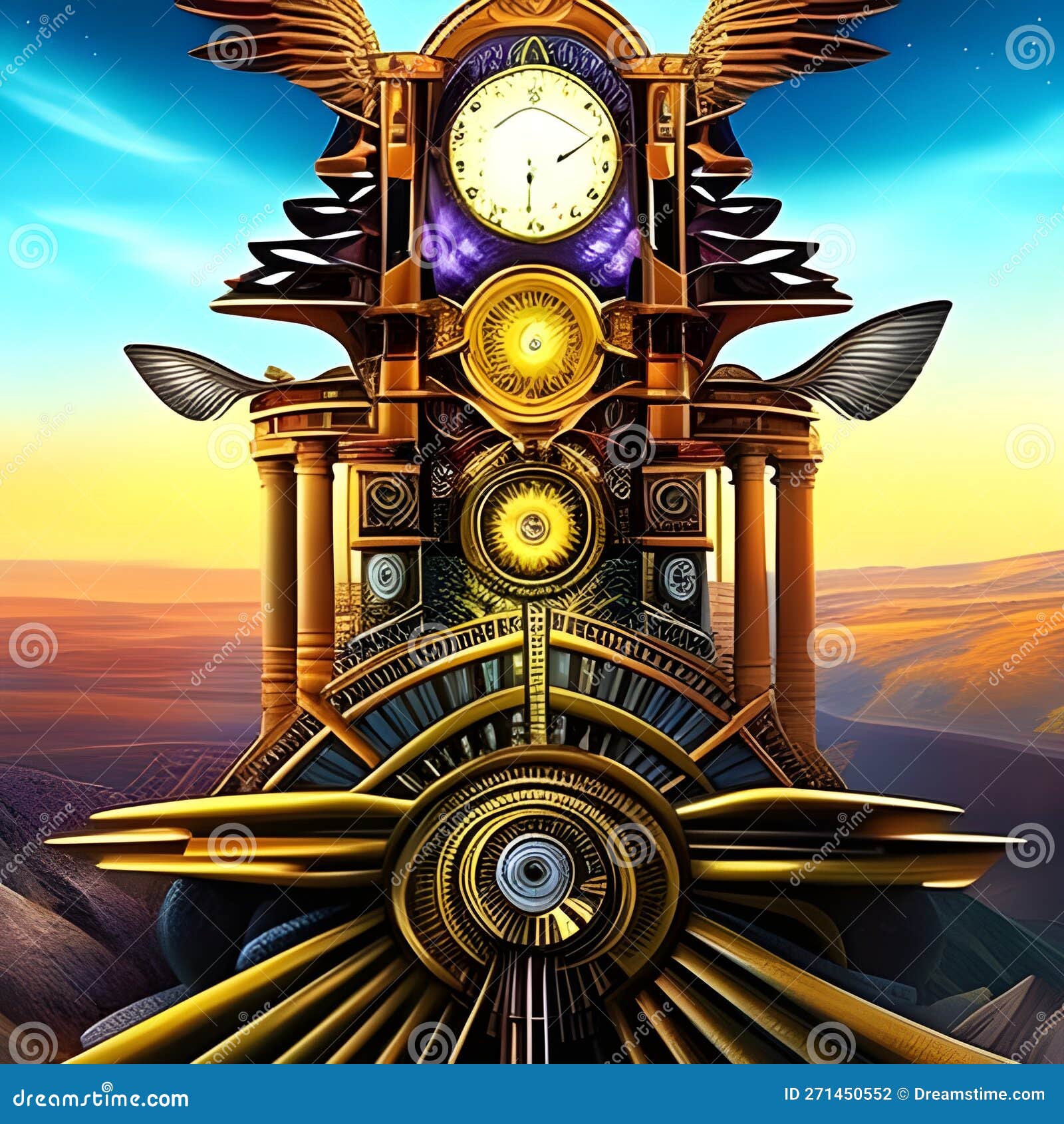 Time machine stock illustration. Illustration of cosmos - 271450552