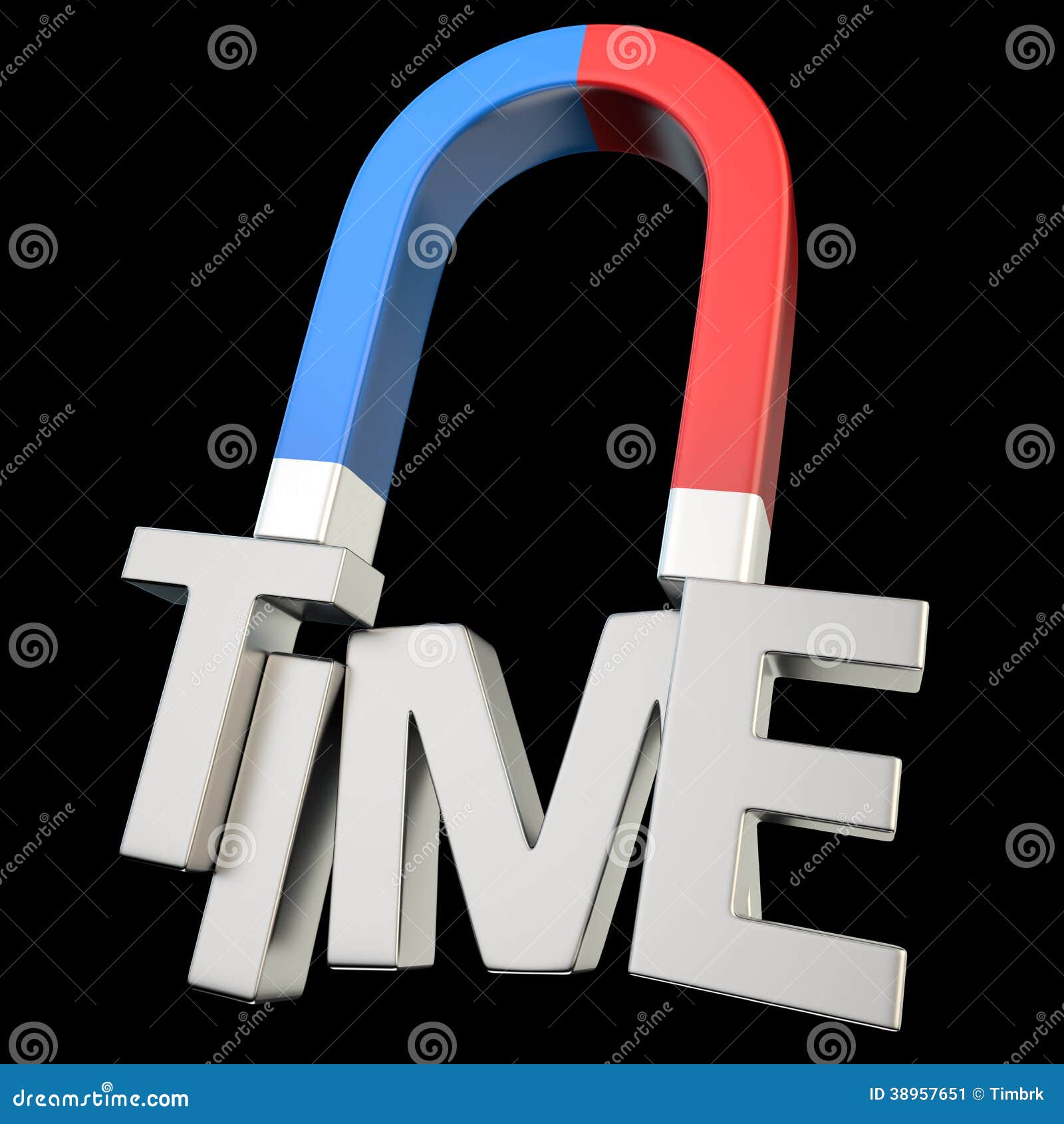Time magnet stock illustration. Illustration of concept - 38957651