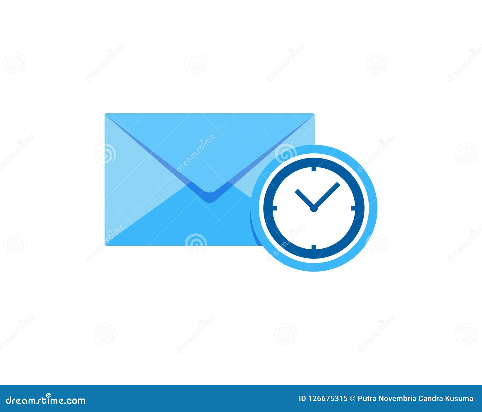 Time Mail Logo Icon Design stock vector. Illustration of management ...