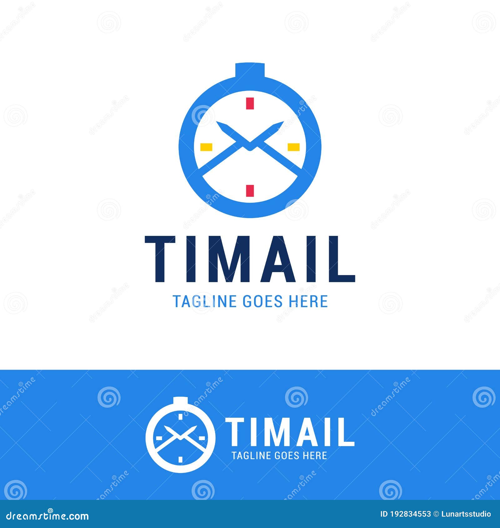 Time Mail Logo Icon Design. Vector Logotype Clock with Mail Envelope ...
