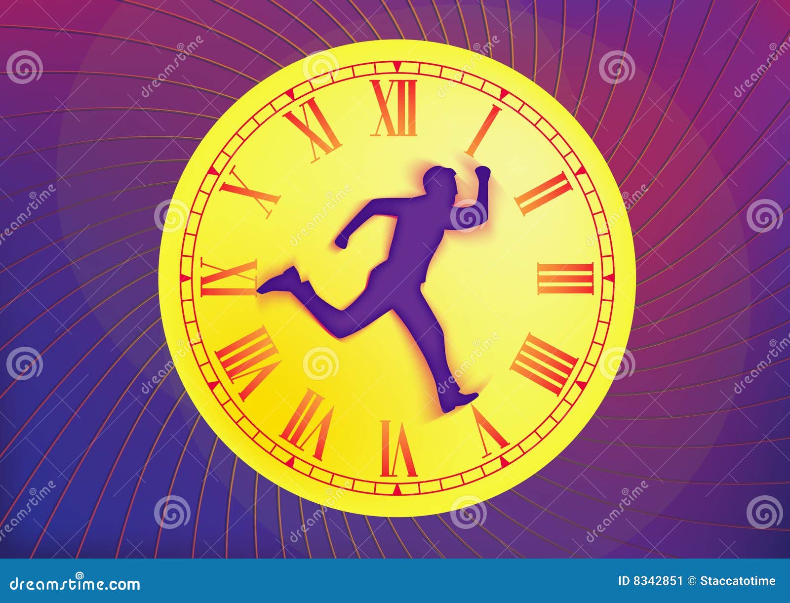 Time and man stock vector. Illustration of working, management - 8342851