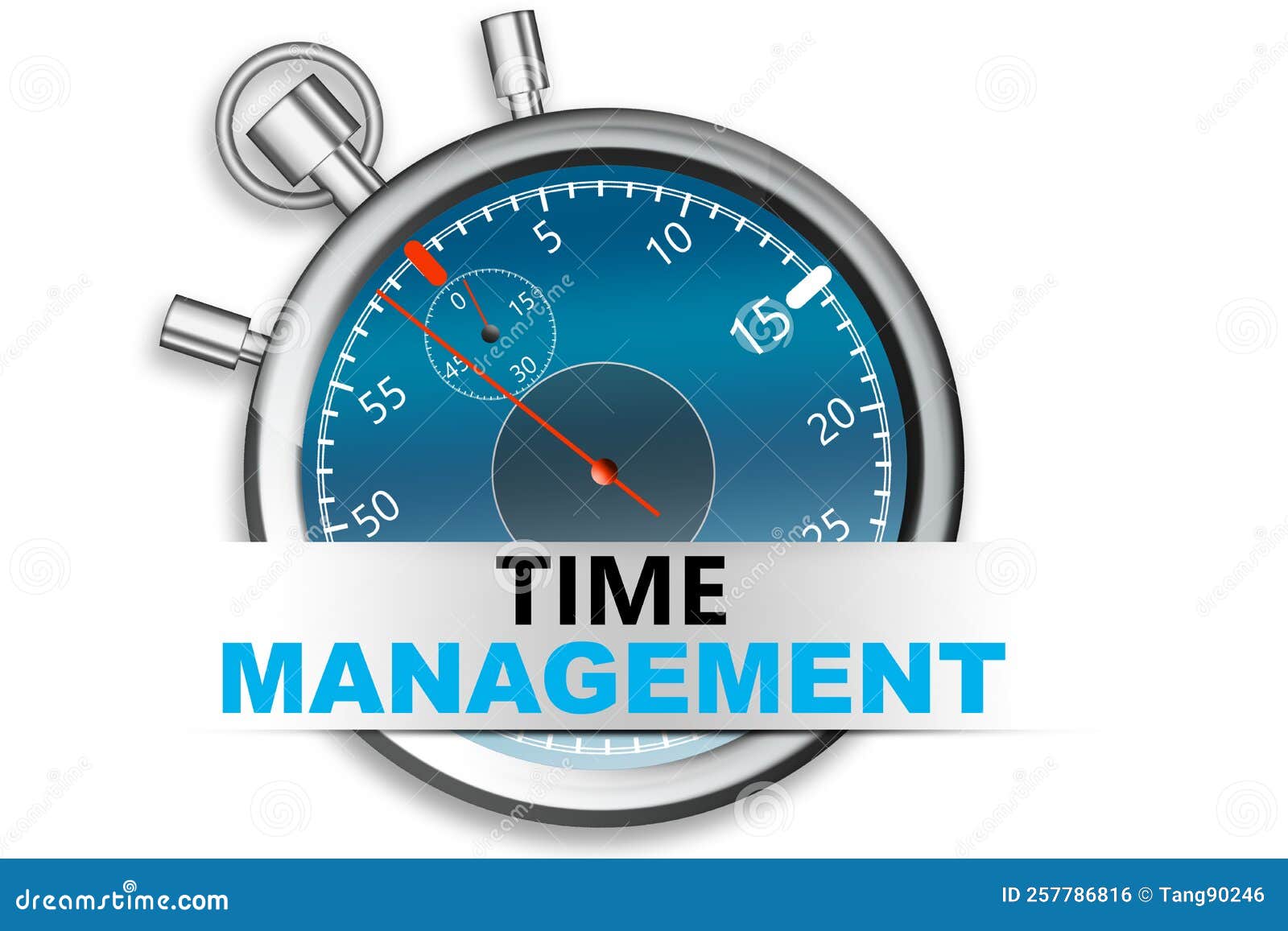 Time Management Banner on Stopwatch Stock Illustration - Illustration ...