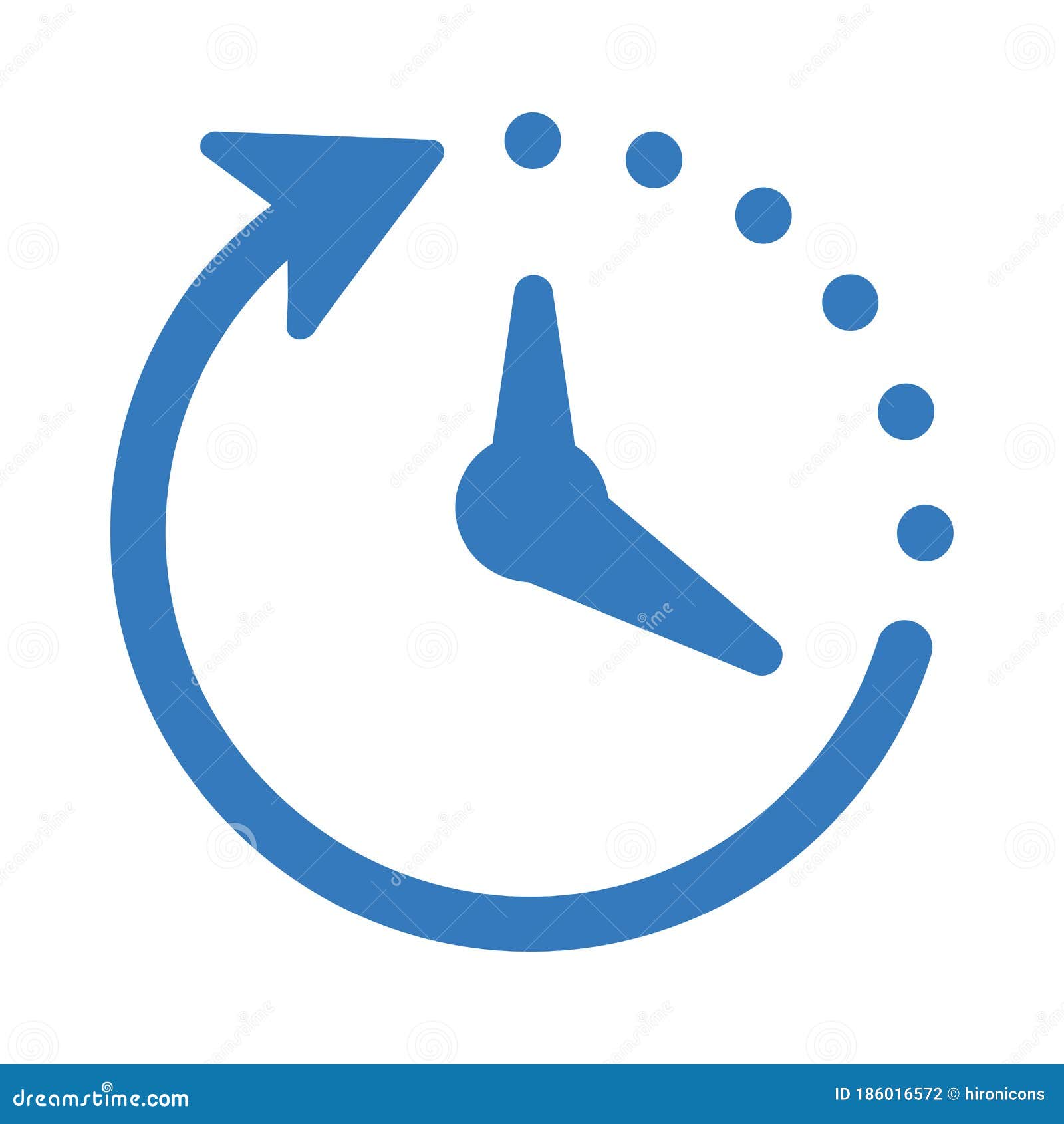 Time Management Blue Icon, Vector Graphics Stock Vector - Illustration ...