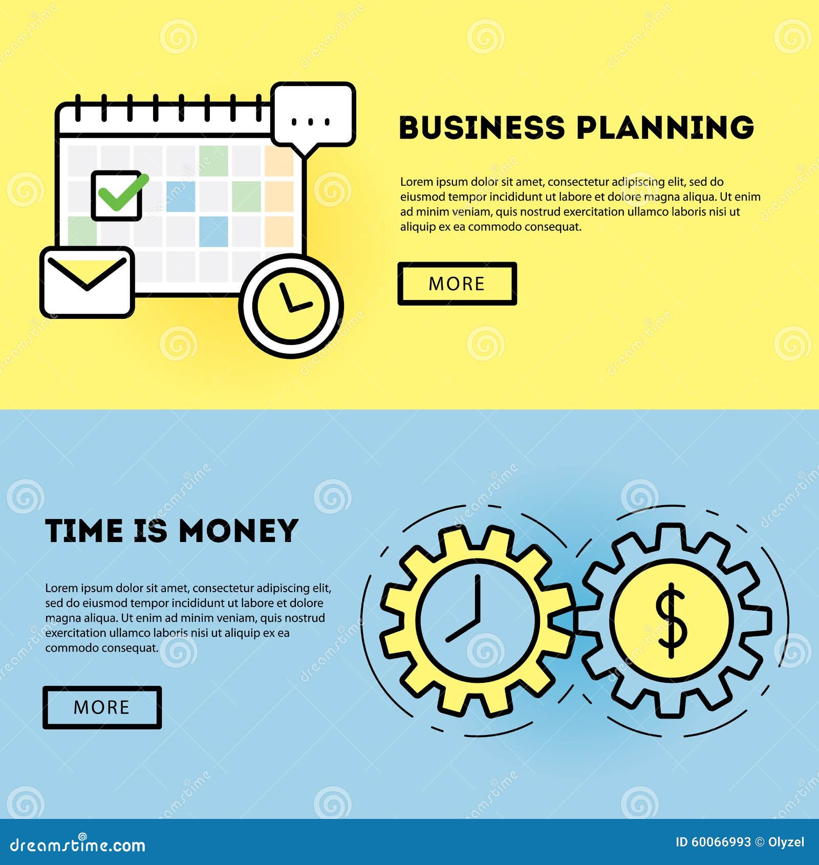 Time Management and Business Planning Graphic Stock Vector ...