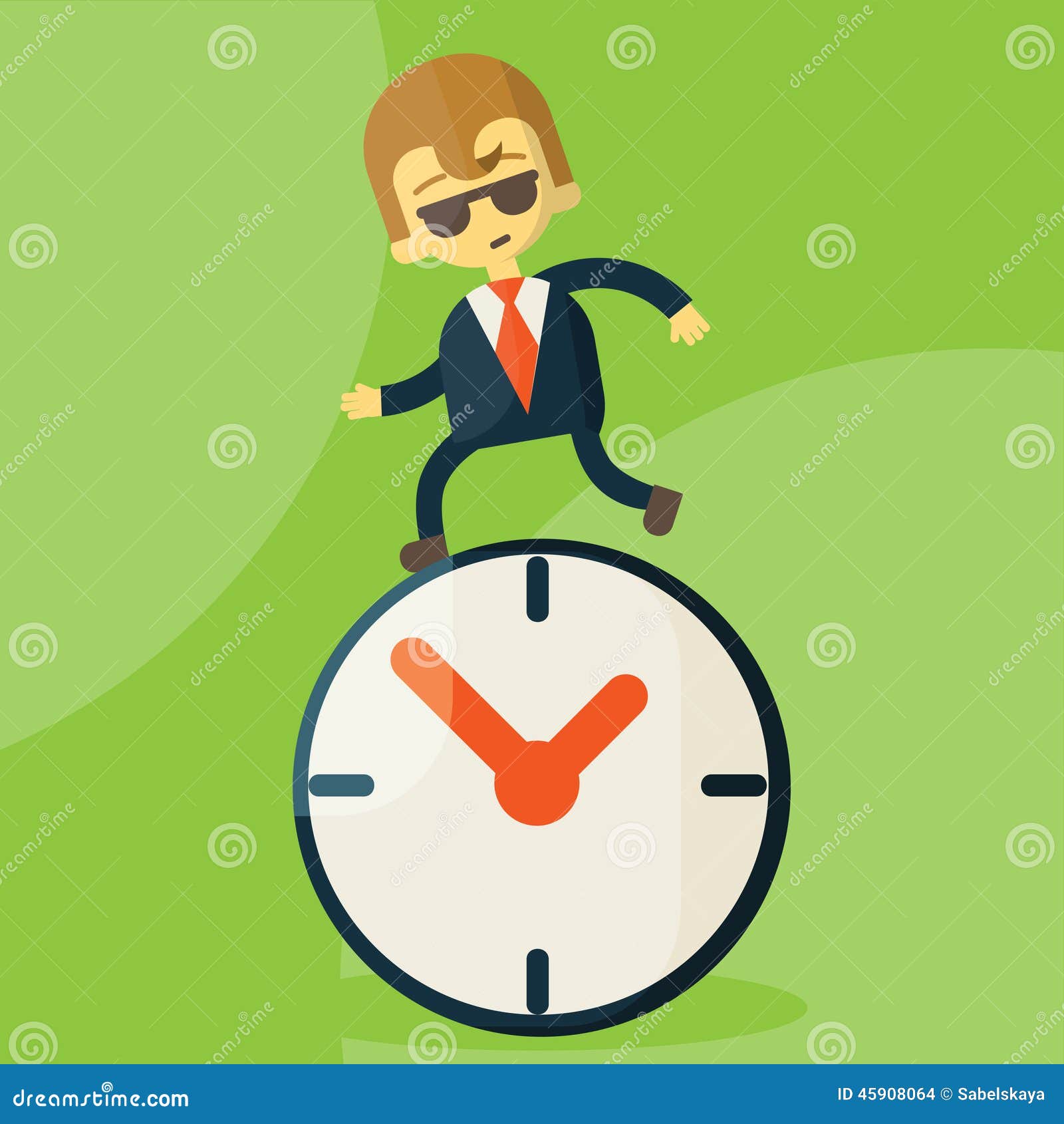 The time management stock vector. Illustration of business - 45908064