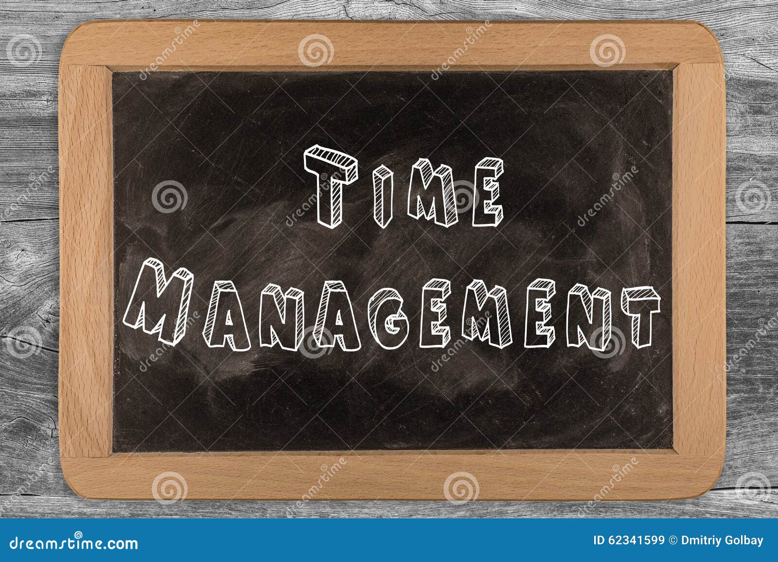 Time Management - Chalkboard with Outlined Text Stock Image - Image of ...