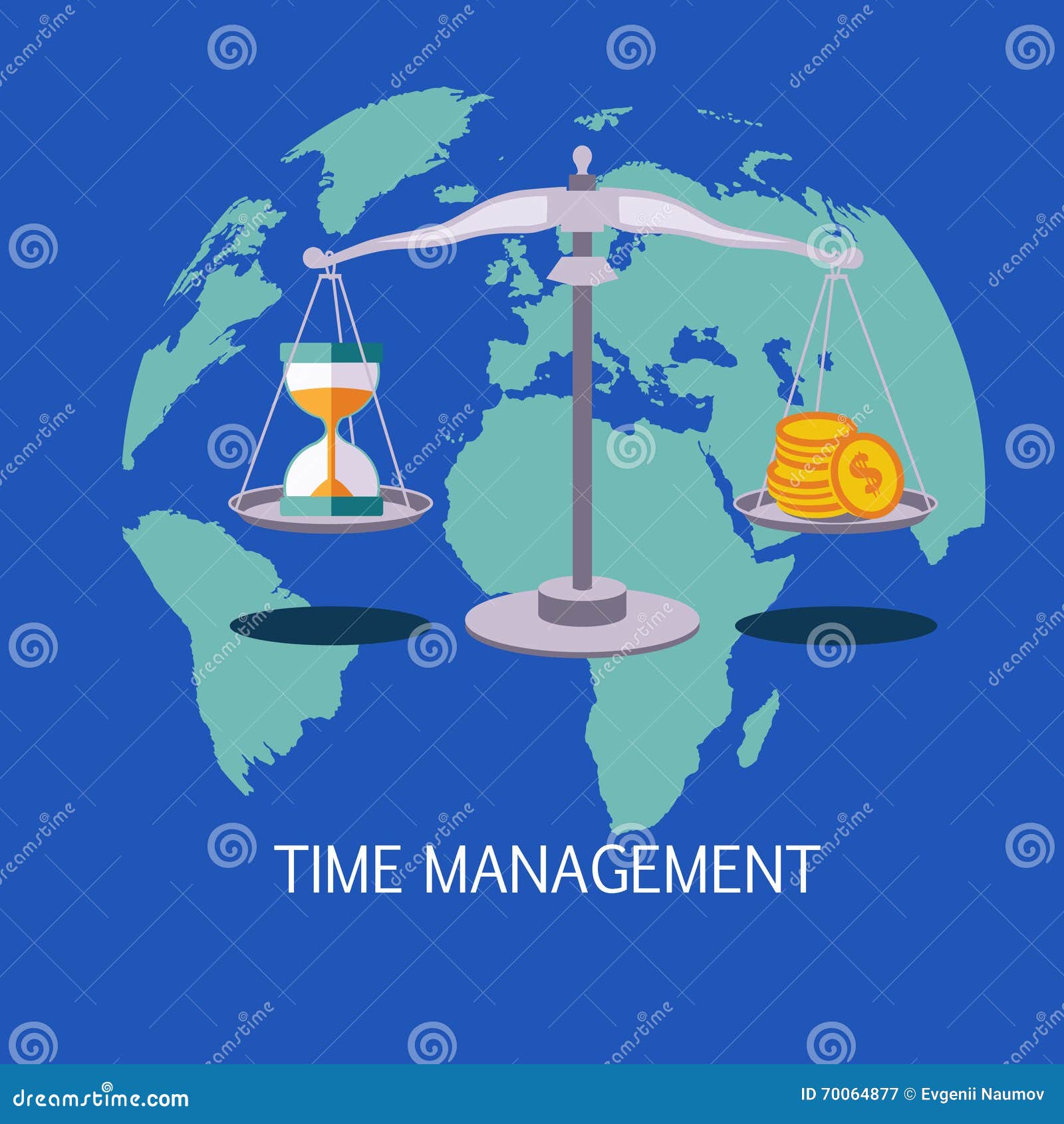 Time Management Concept Art Stock Vector - Illustration of schedule ...