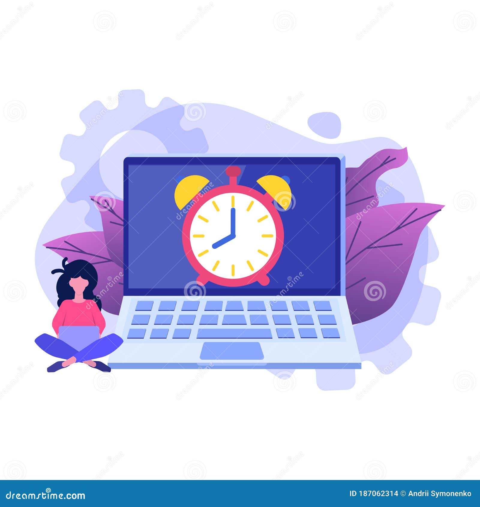 Time Management Concept, Business Scheduling App. Stock Vector ...
