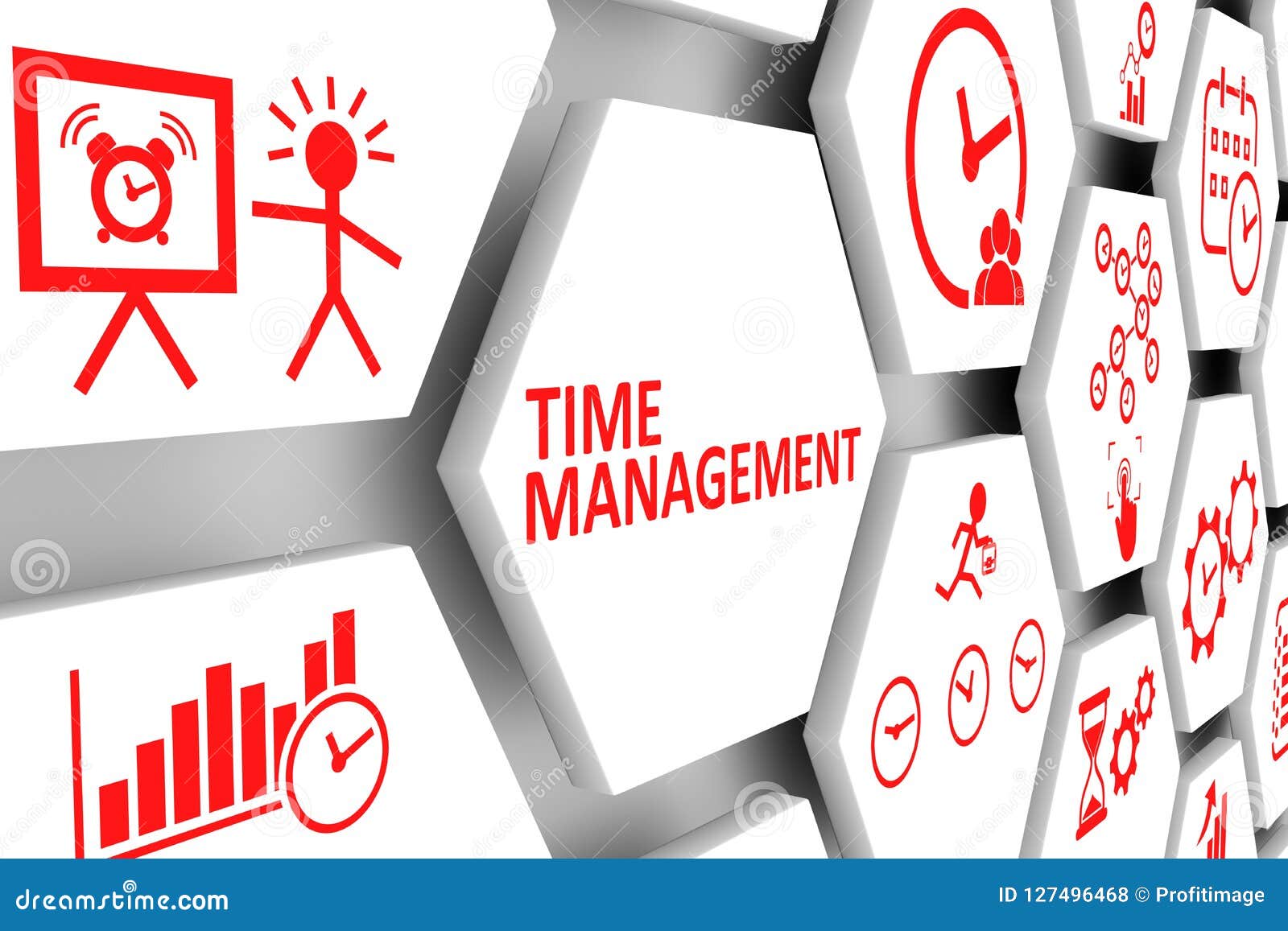TIME MANAGEMENT Concept Cell Background Stock Illustration - Illustration of improving, word ...
