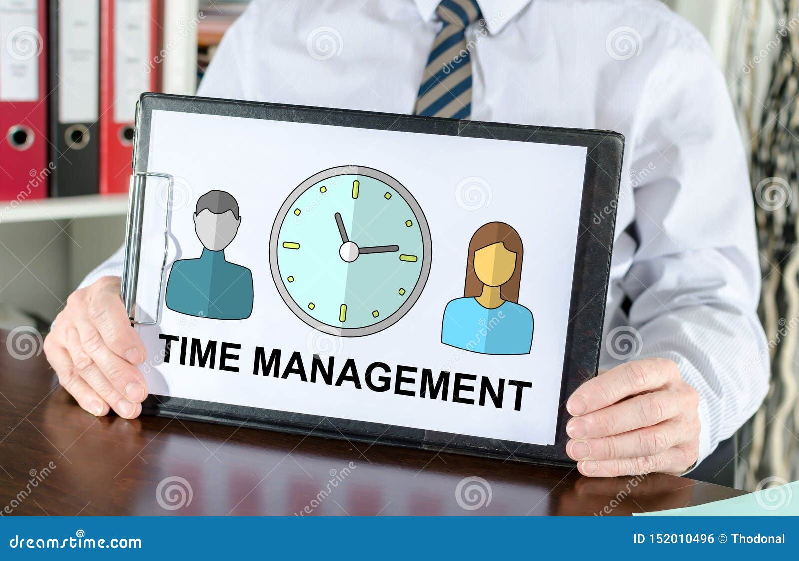 Time Management Concept on a Clipboard Stock Photo - Image of plan ...