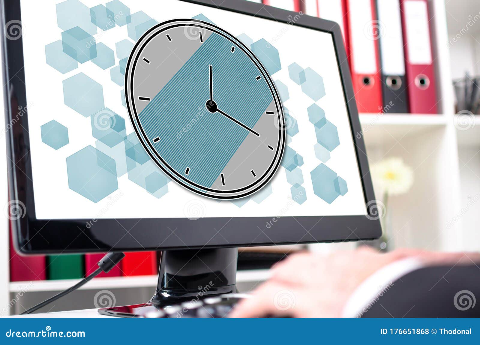 Time Management Concept on a Computer Screen Stock Photo - Image of ...