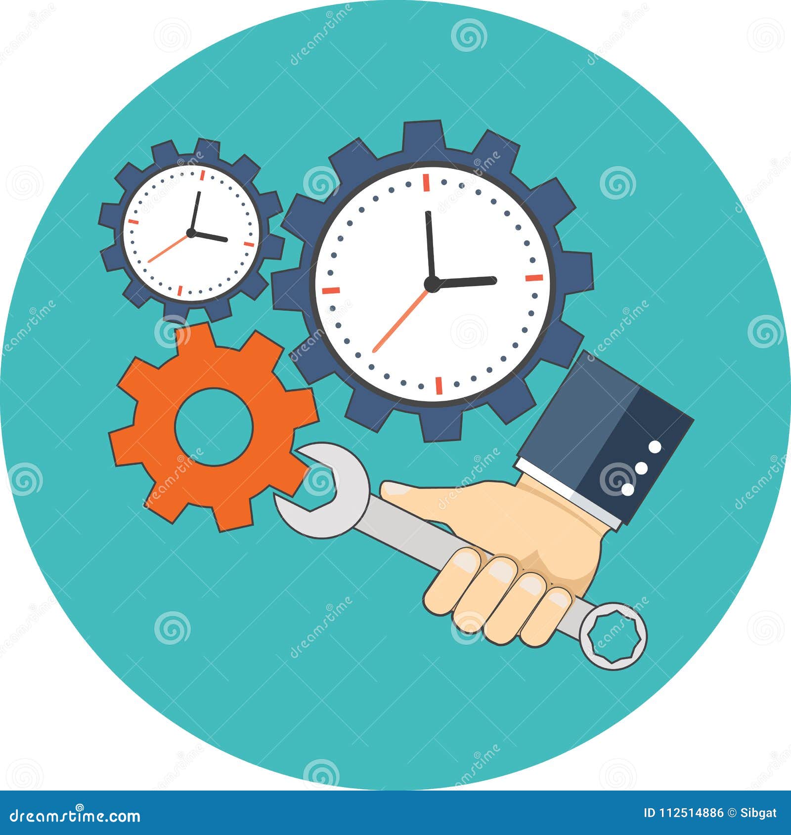 Time Management Concept. Flat Design Stock Vector - Illustration of ... Time Management Concept. Flat Design Stock Vector - Illustration of ...
