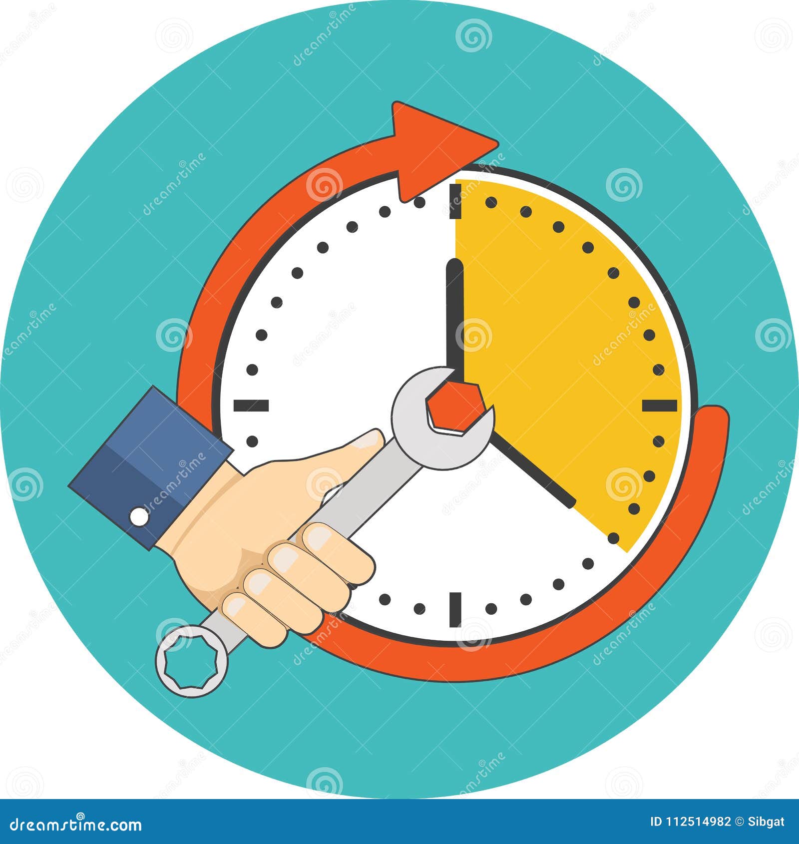 Time Management Concept. Flat Design Stock Vector - Illustration of ... Time Management Concept. Flat Design Stock Vector - Illustration of ...