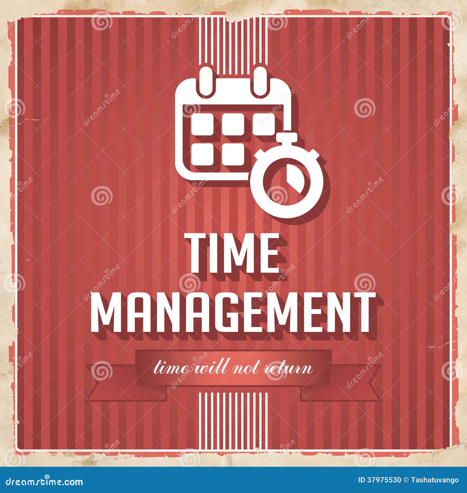 Time Management Concept in Flat Design. Stock Illustration ...
