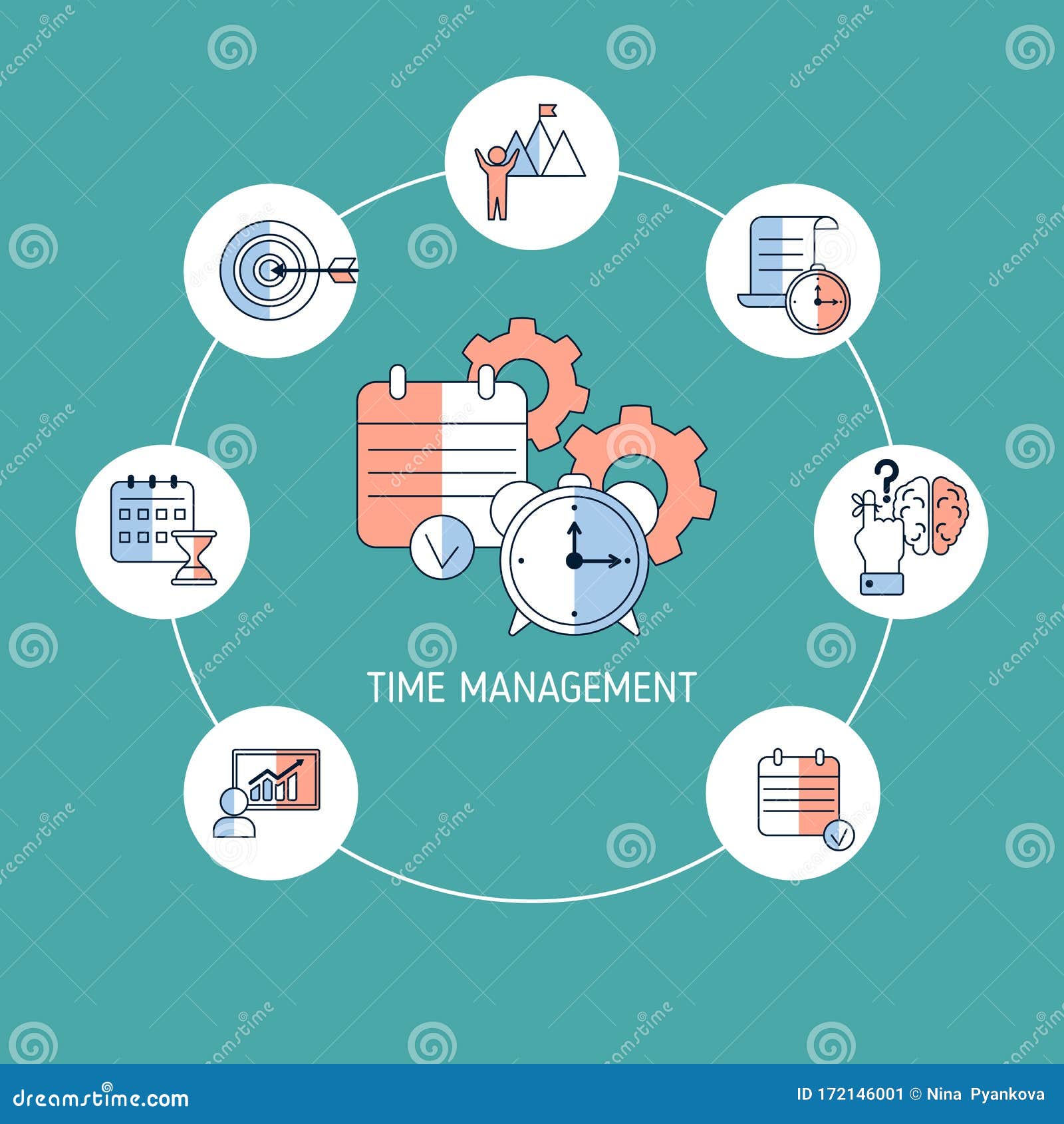 Time Management Vector Concept Stock Vector - Illustration of concept ...