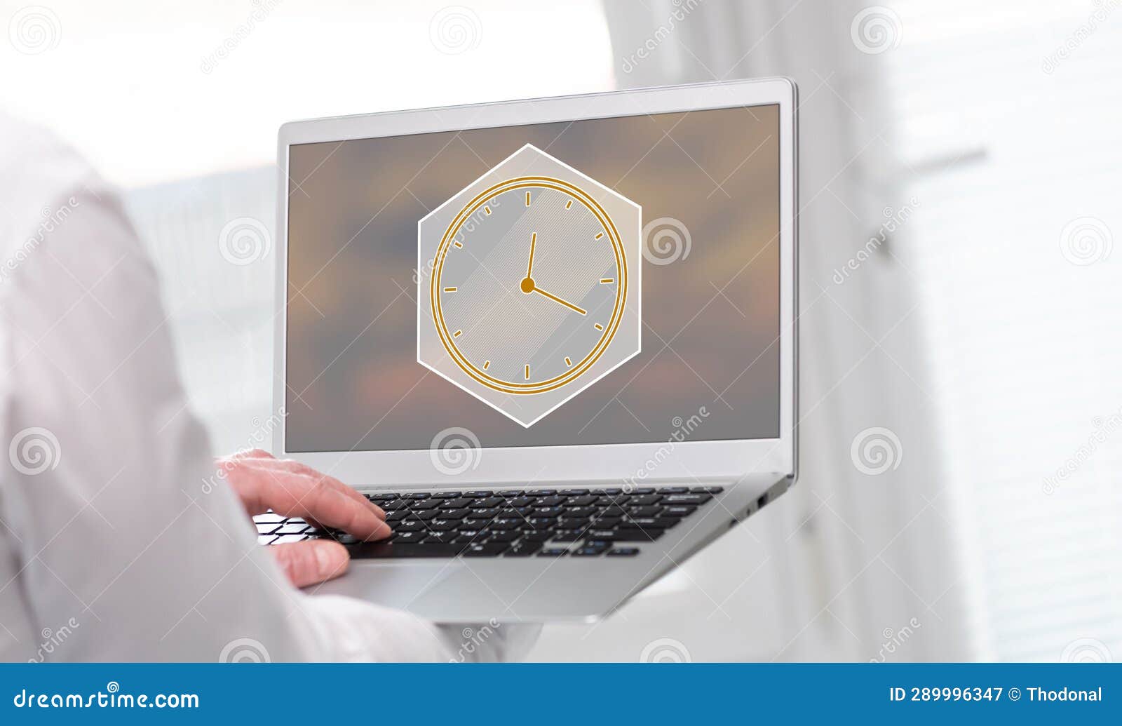Time Management Concept on a Laptop Screen Stock Image - Image of ...