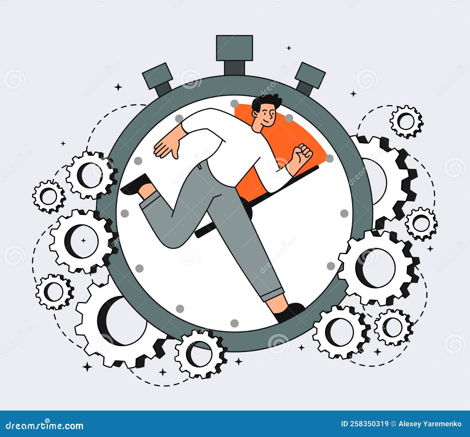 Time management concept stock vector. Illustration of timer - 258350319