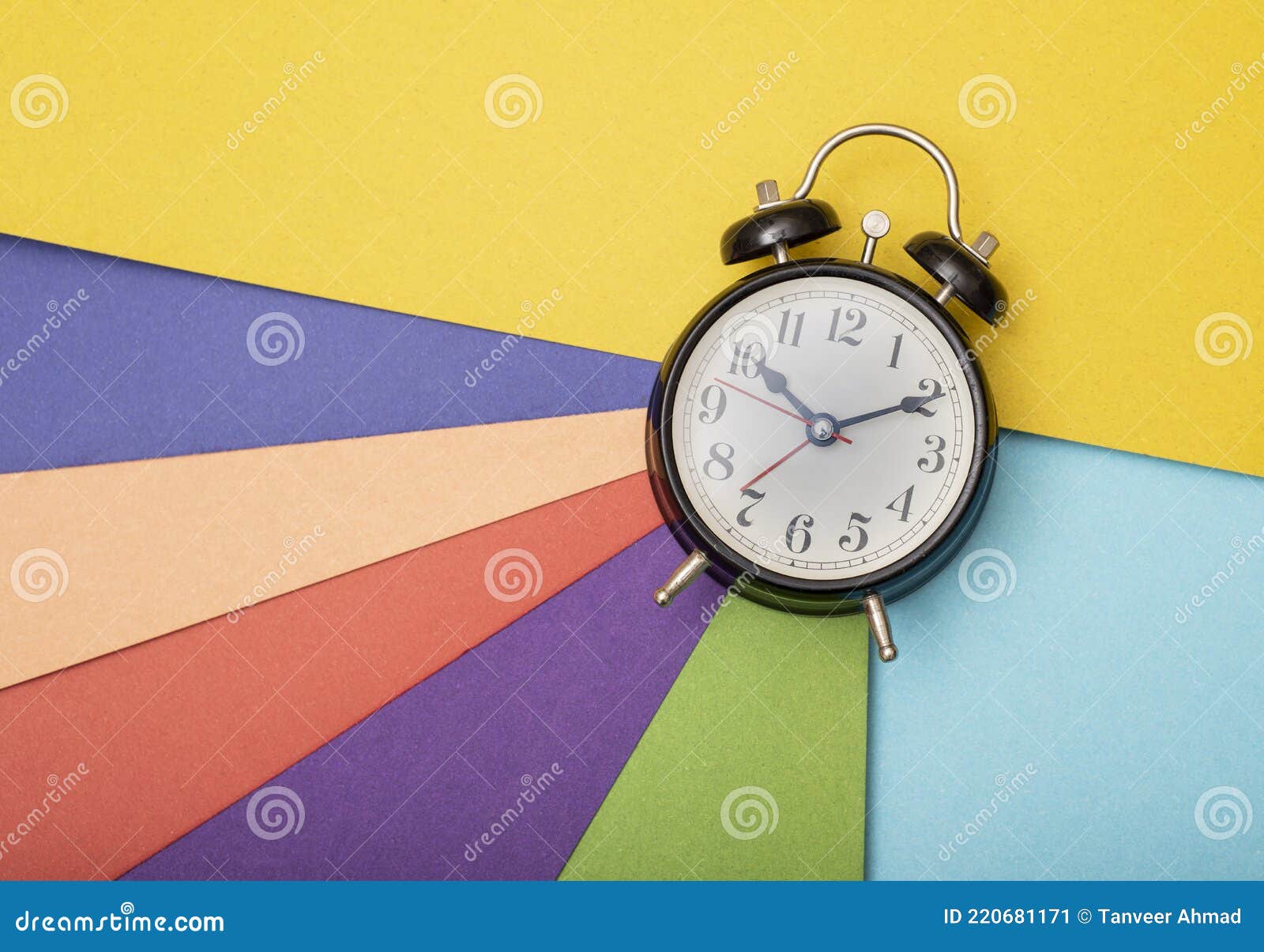 Time Management Concept with Multi Color Cards in Background Stock ...