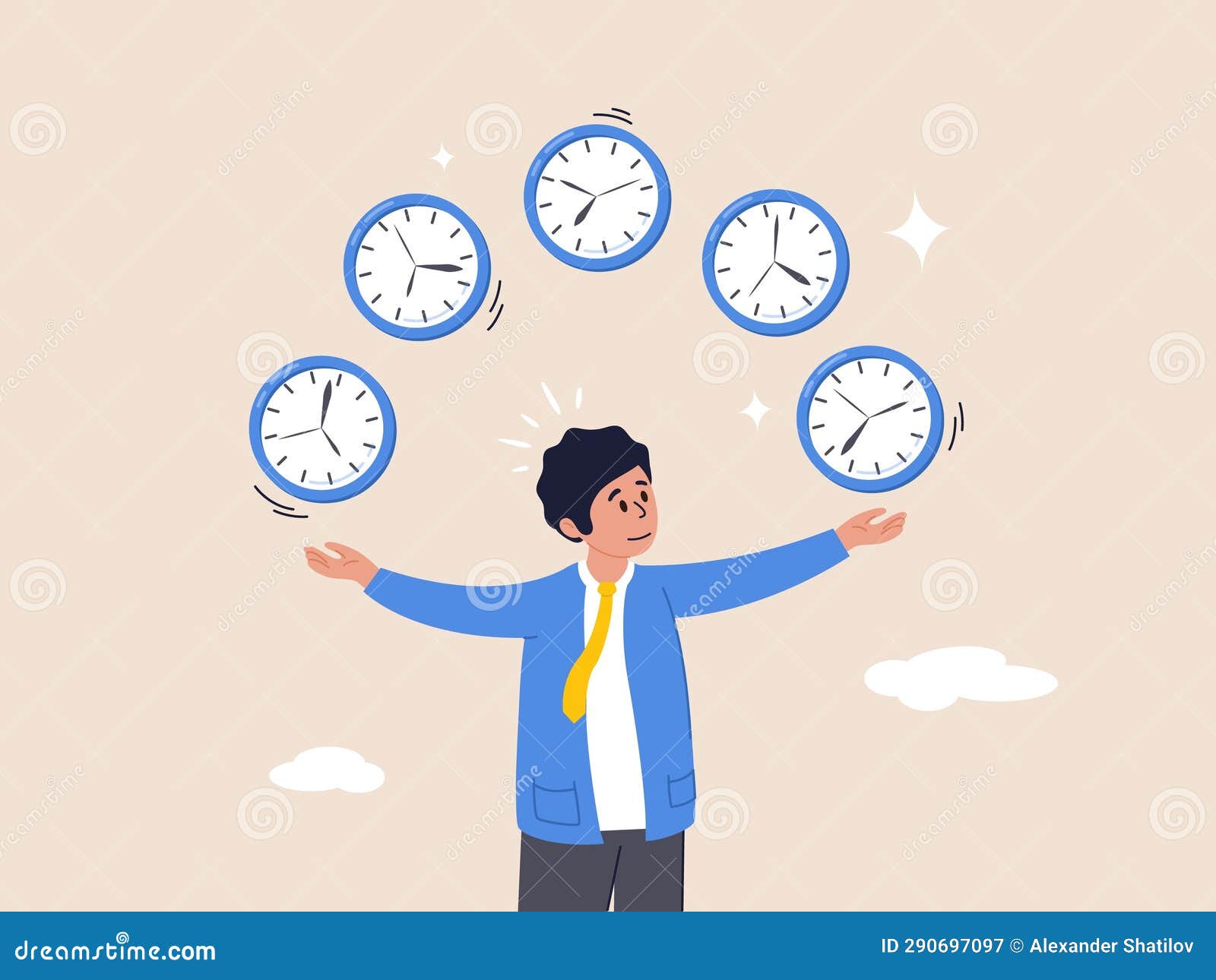 Time Management Concept. Punctuality or Work Deadline, Schedule Plan or ...
