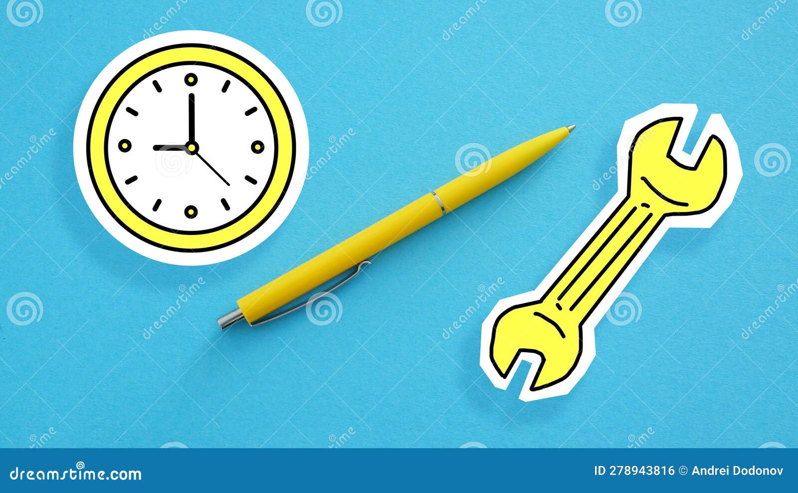 Time Management Concept is Shown Using the Picture of the Picture of ...