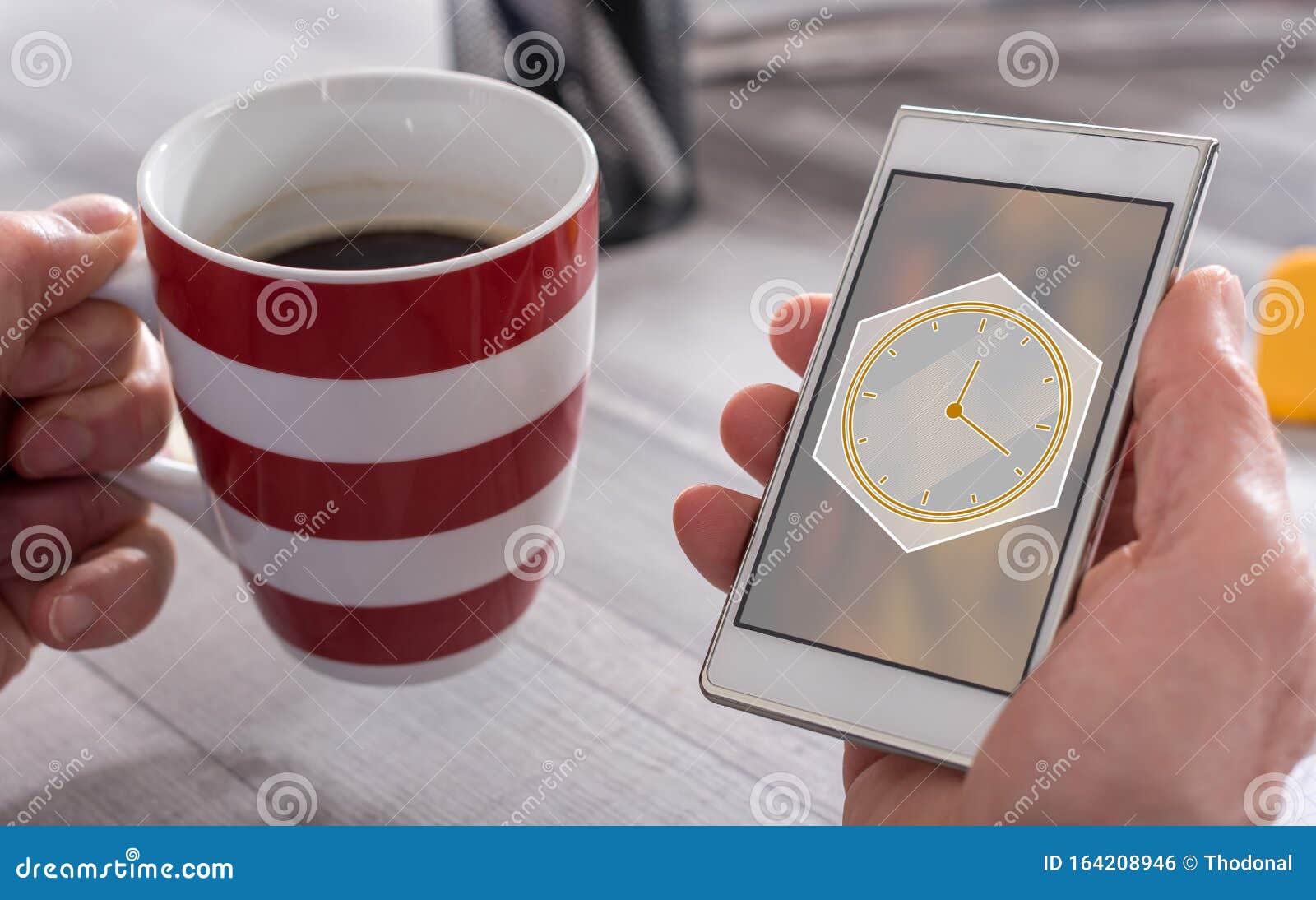 Time Management Concept on a Smartphone Stock Photo - Image of stress ...